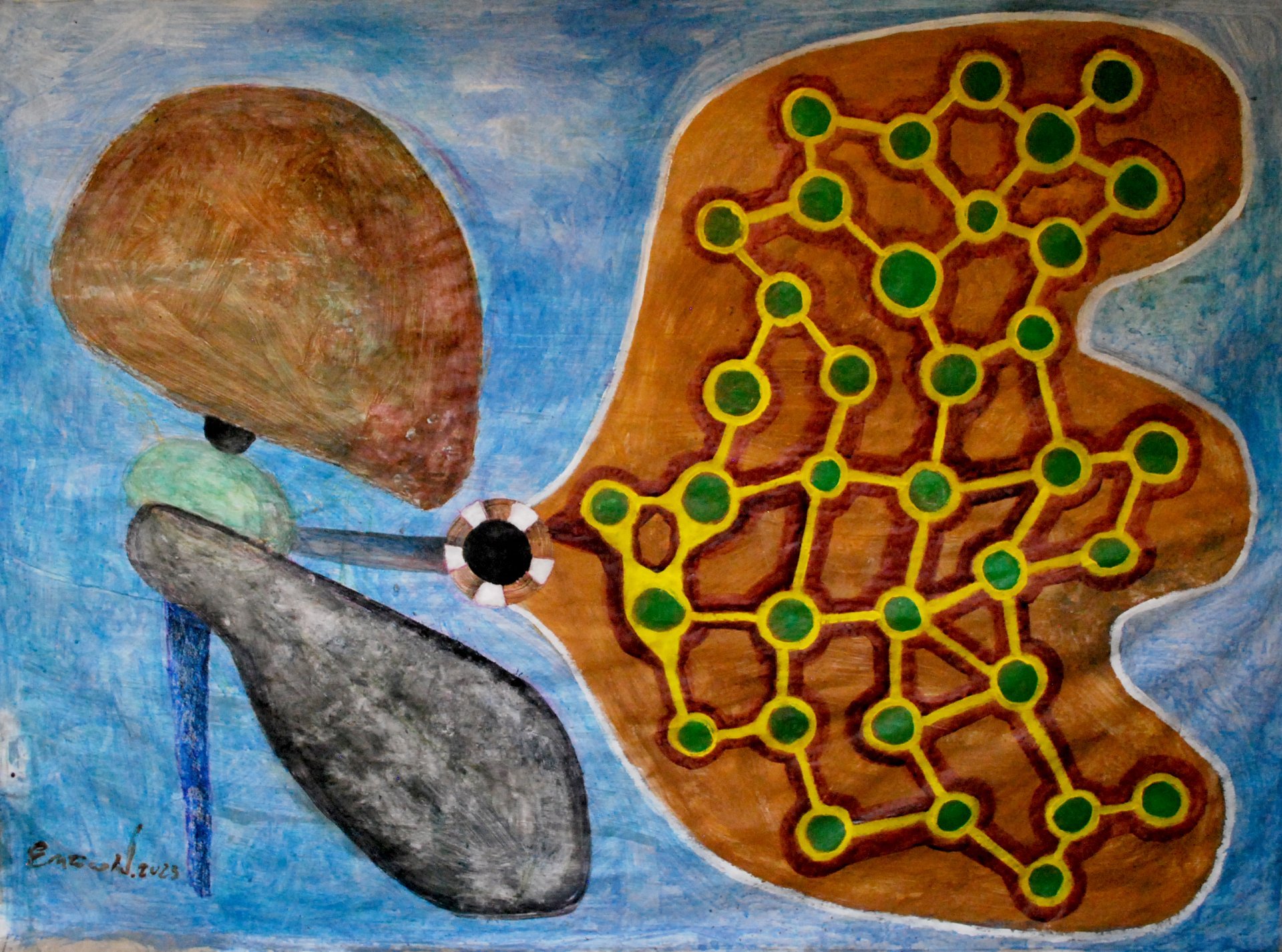 Together mi mano a ti Painting by Enrico Napoletano