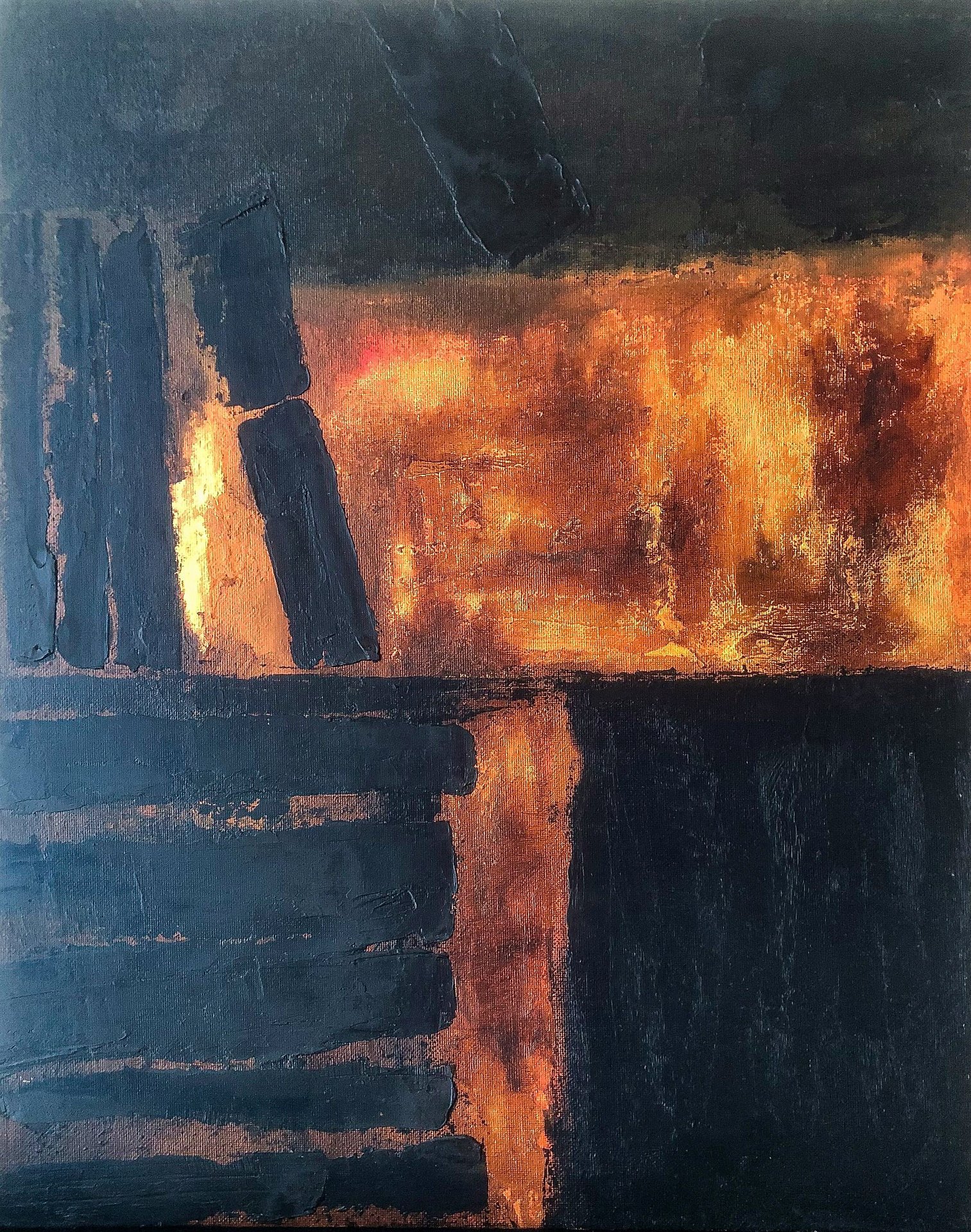 Birth Fire Painting by Marina Gorbachova - Jose Art Gallery