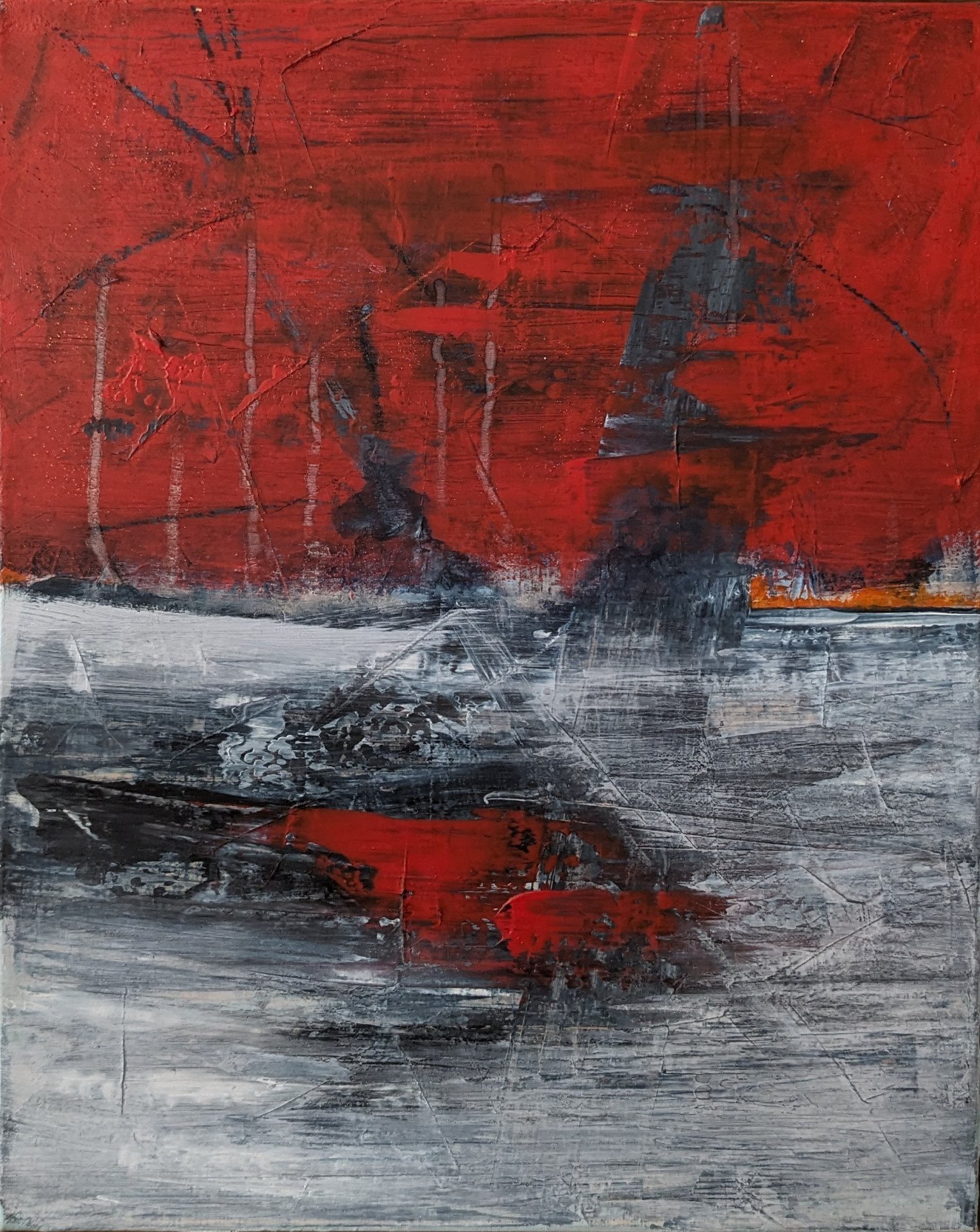 REd Painting by RUBLIOV MAX - Jose Art Gallery