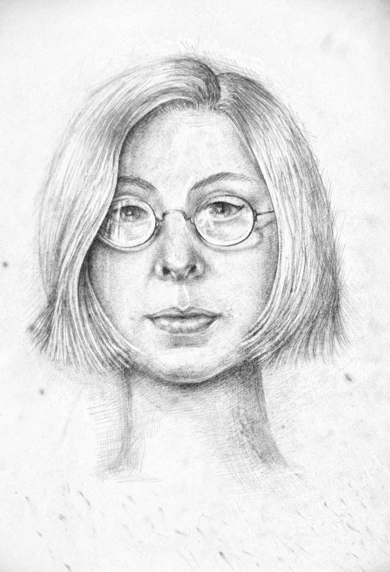 Self-portrait Drawing - Aljona Frantaseva (Belaja)