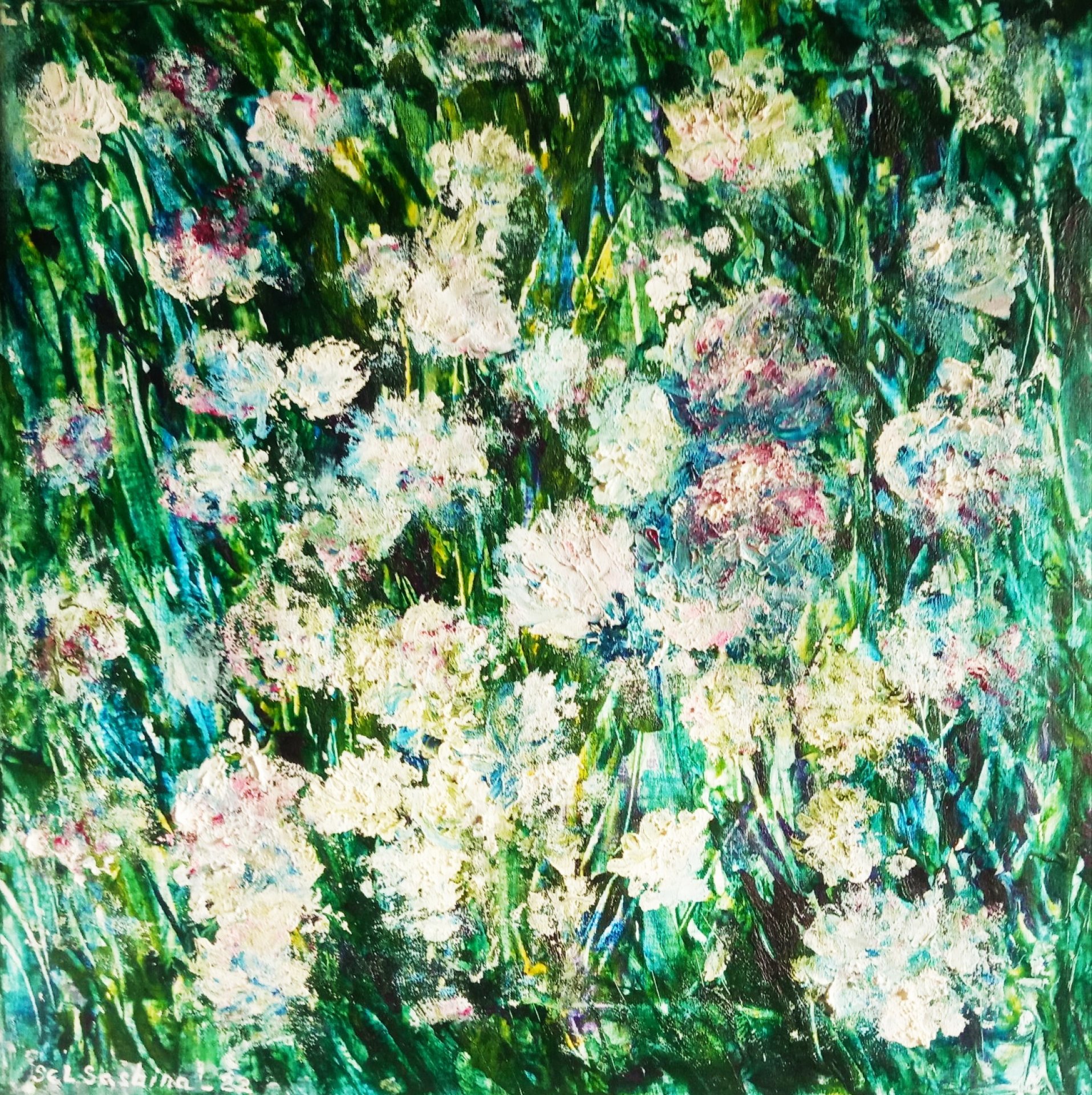 Trébol_blanco Pintura de Selena Sashina - Jose Art Gallery