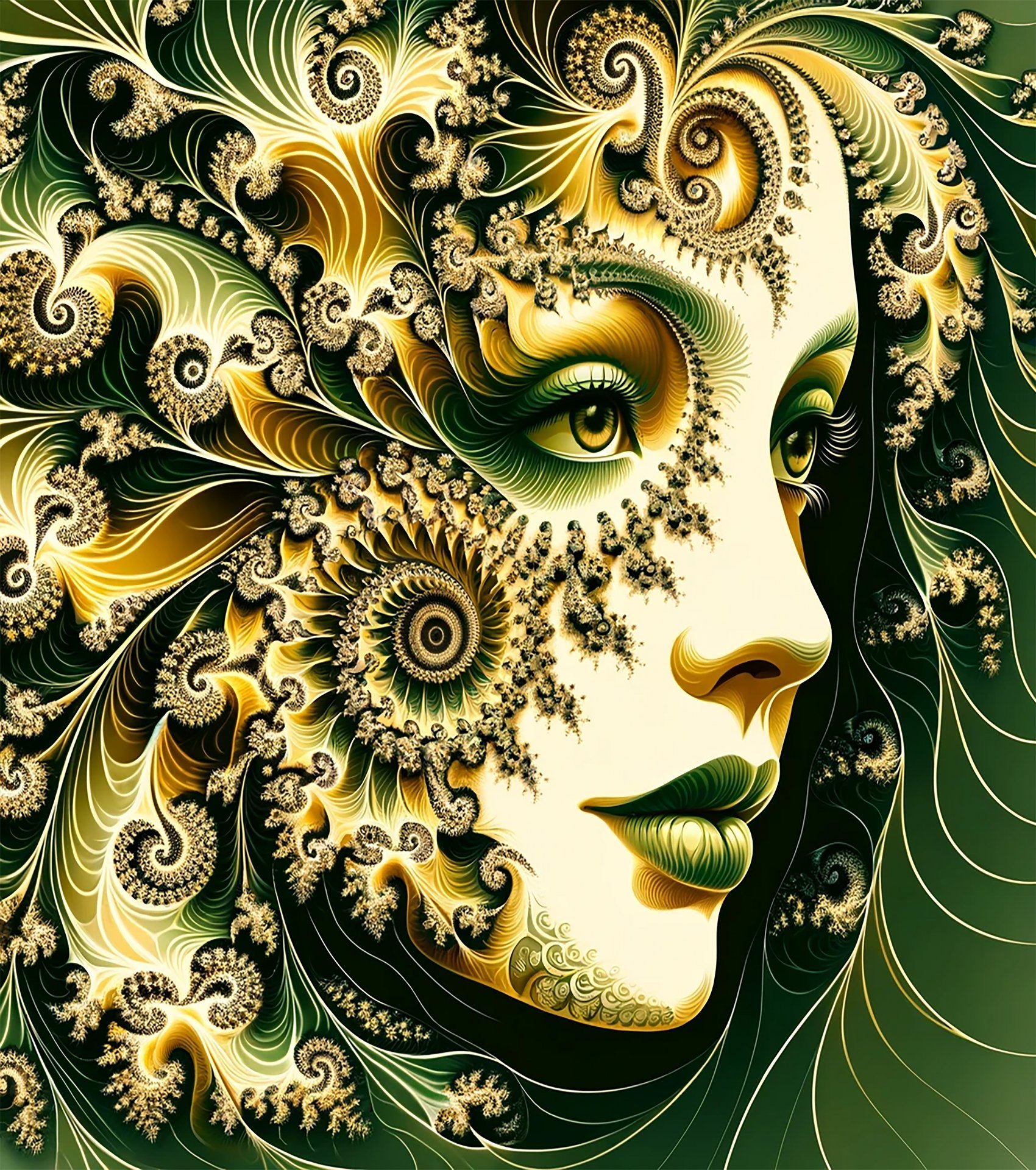 The Fractal Beauty: Nature's Patterns Painting by Praphul Garg