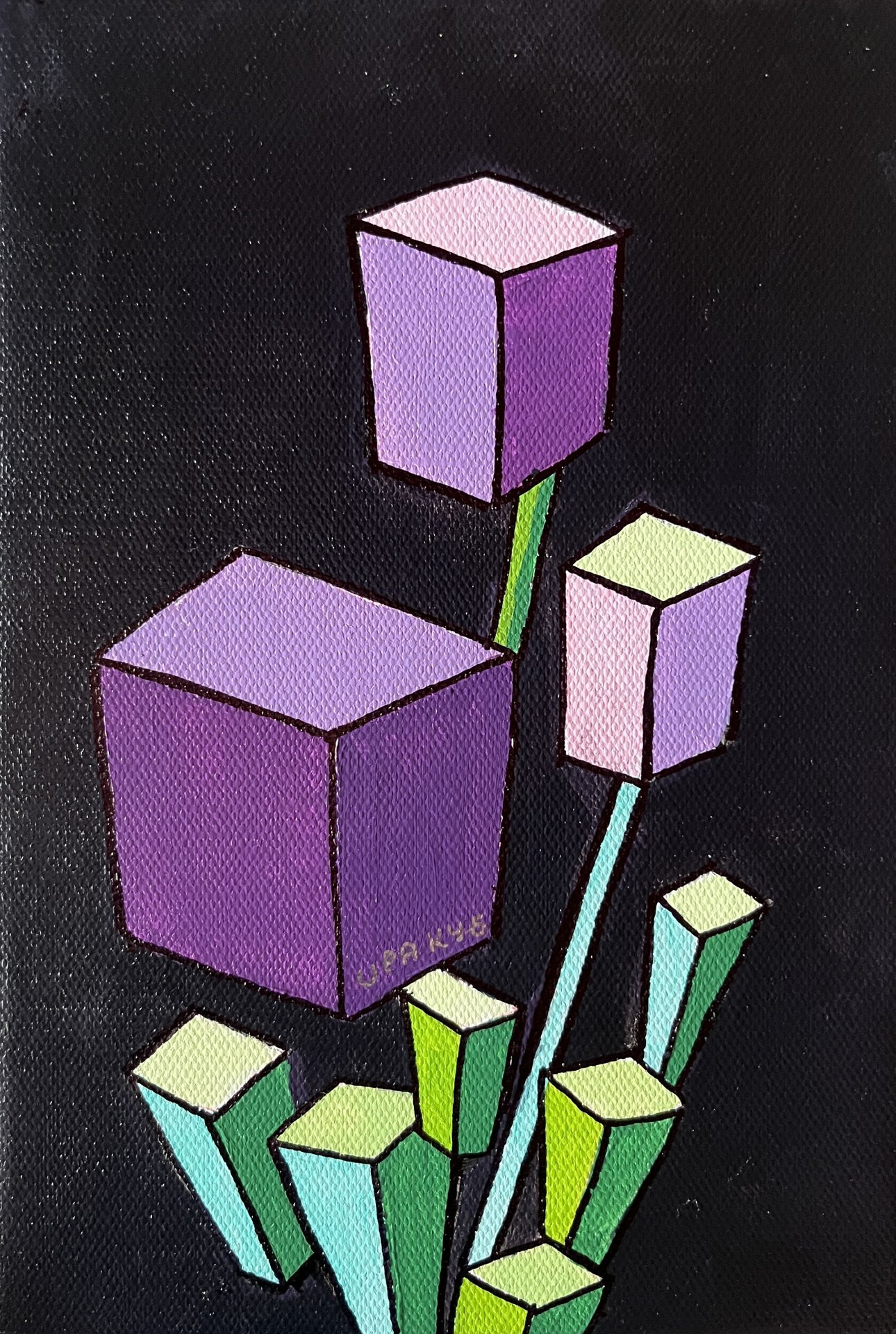 Night flowers Painting by Ira Kub - Jose Art Gallery