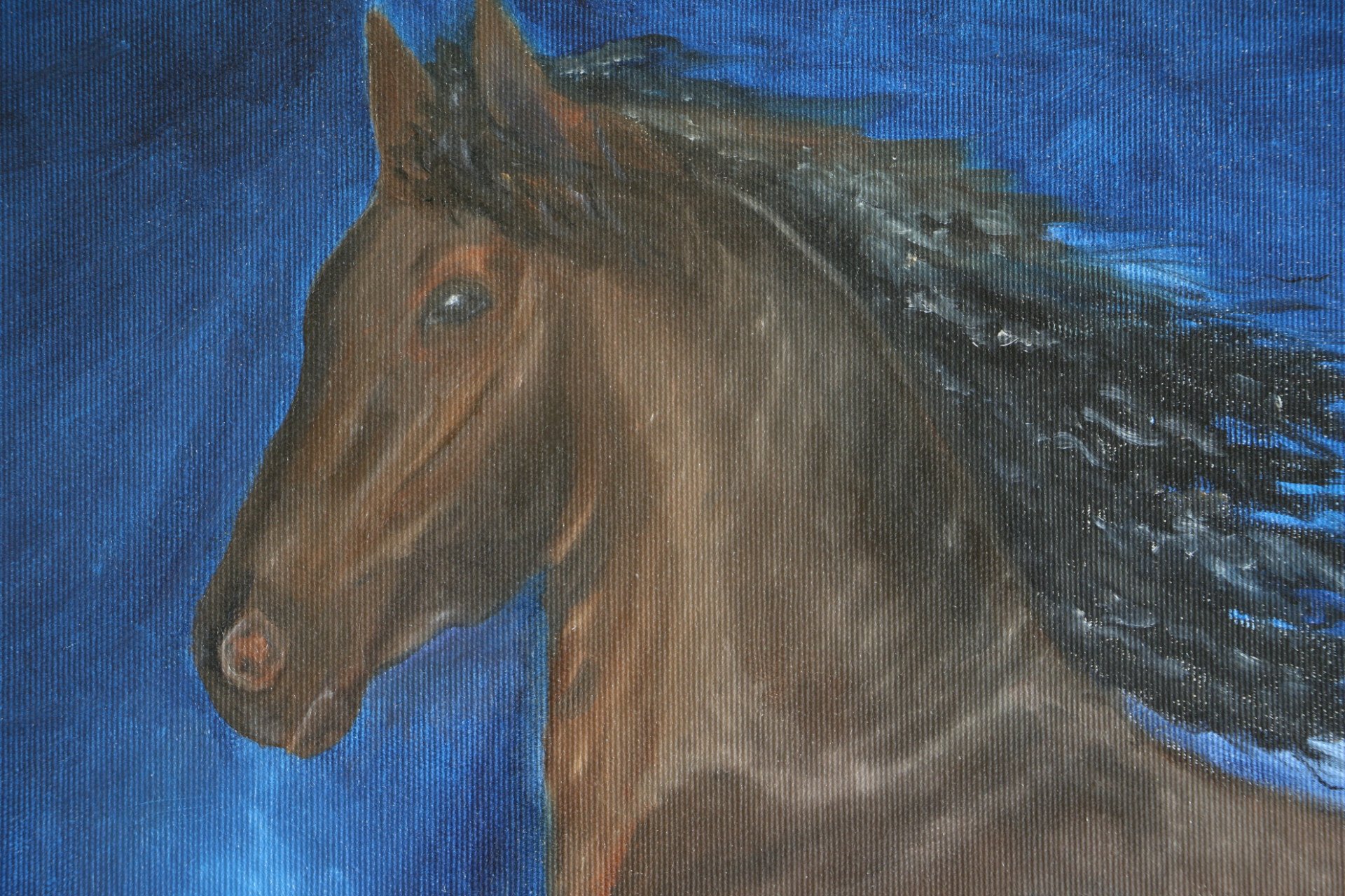 Free gallop Painting by Ildiko Mecseri - Jose Art Gallery