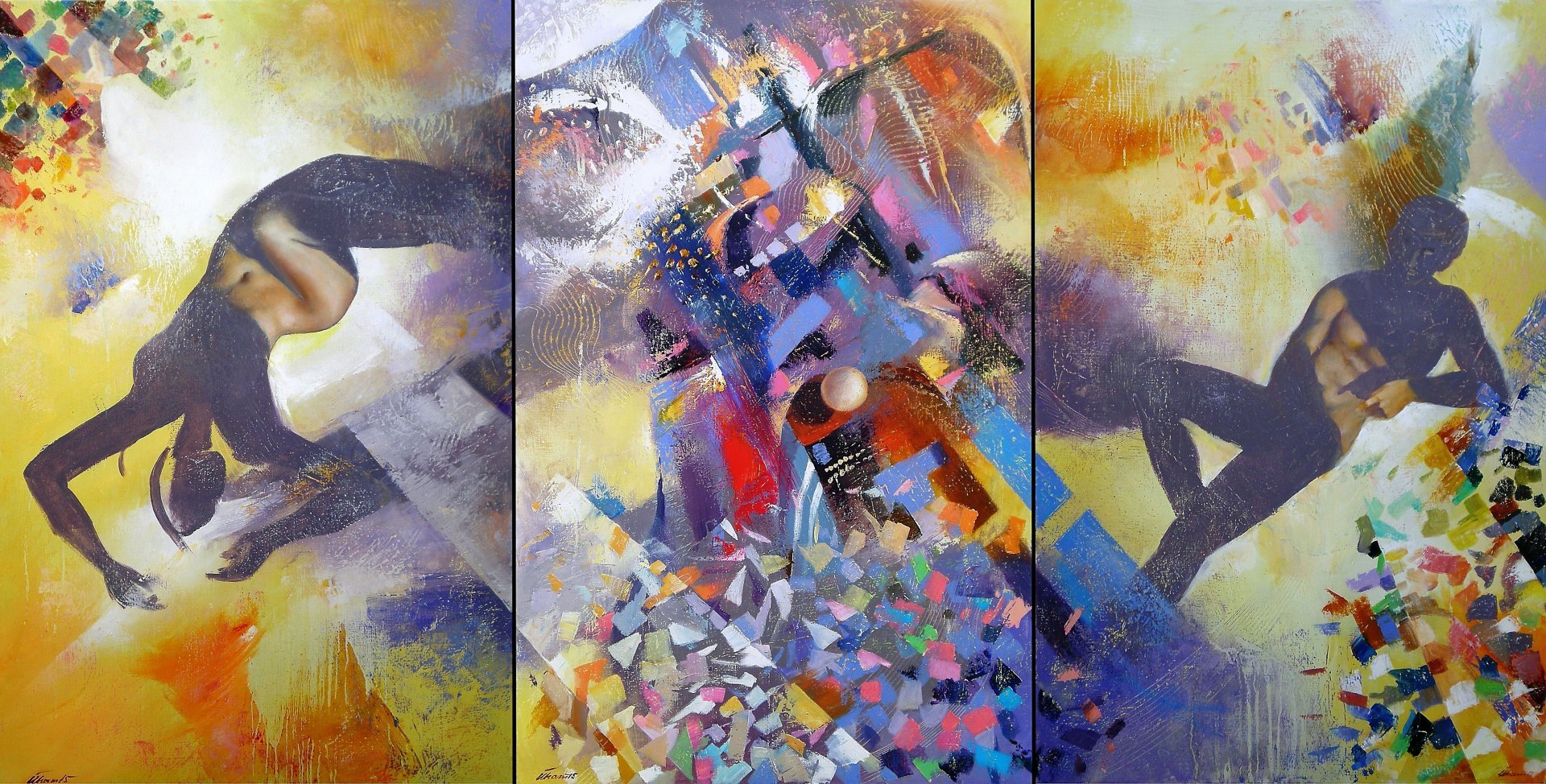 Point of view. (triptych) Painting by Ilham