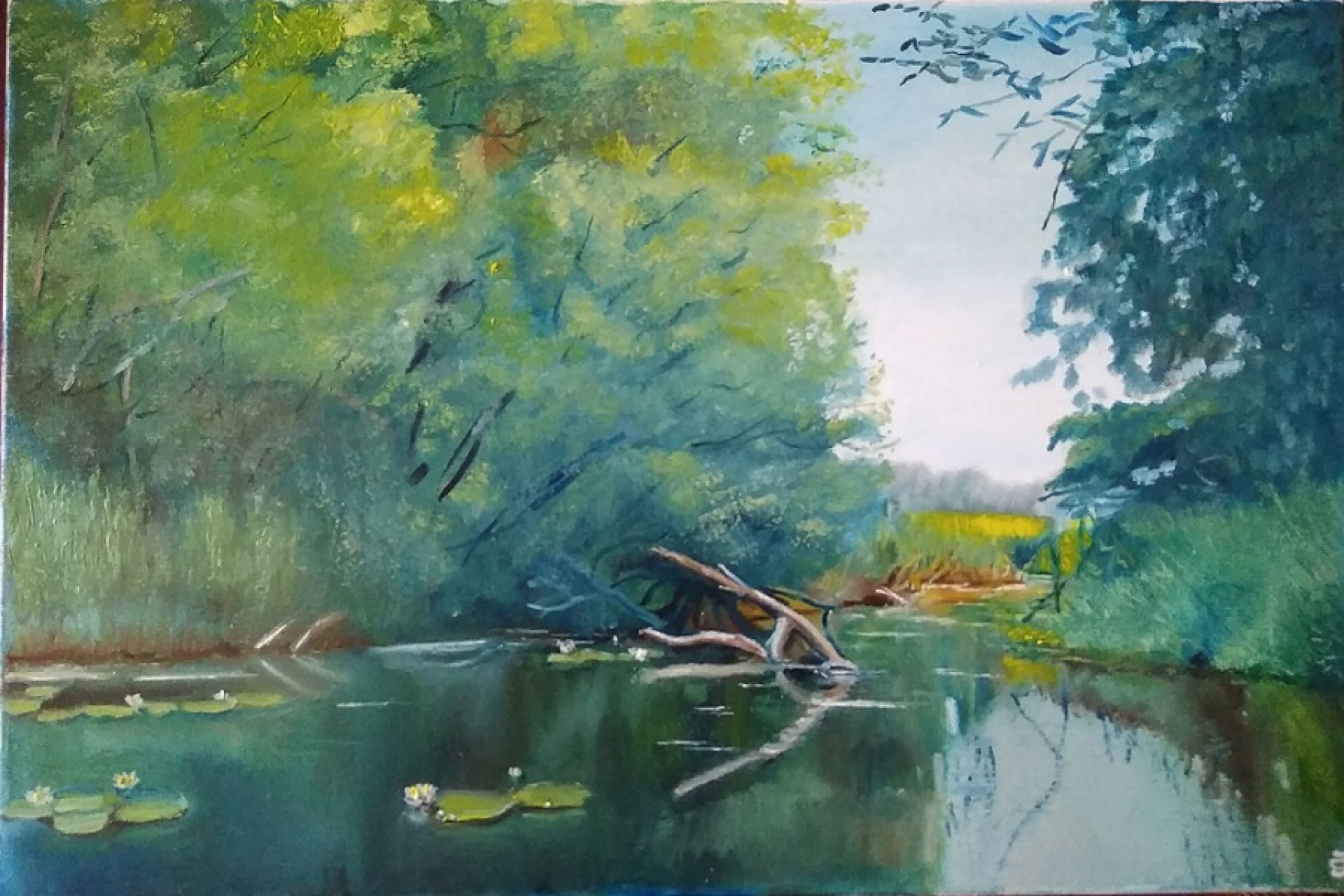 Backwater. Painting by Ivan Stankevich - Jose Art Gallery