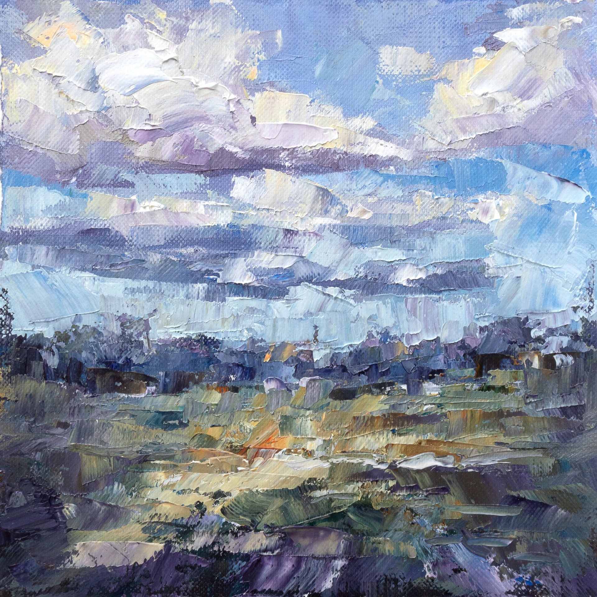 Spring Clouds Painting by Adrienn Pécsek - Jose Art Gallery