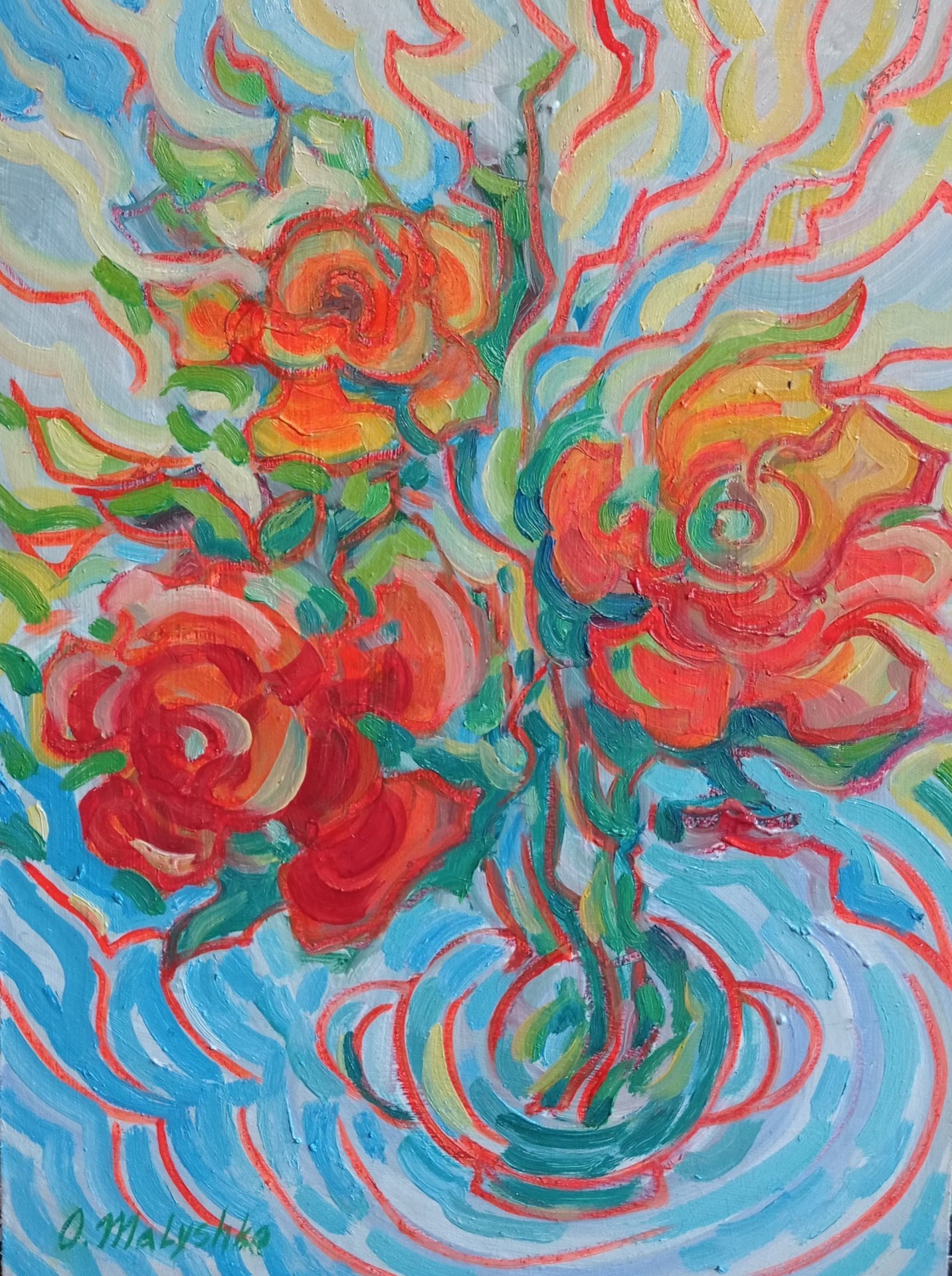 Flowers of February: Spring's Impression Painting by Alexandra Malyshko