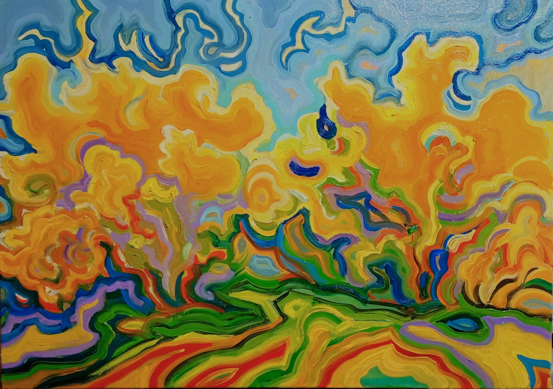 Harmony in Contrast Painting by Alexandra Malyshko