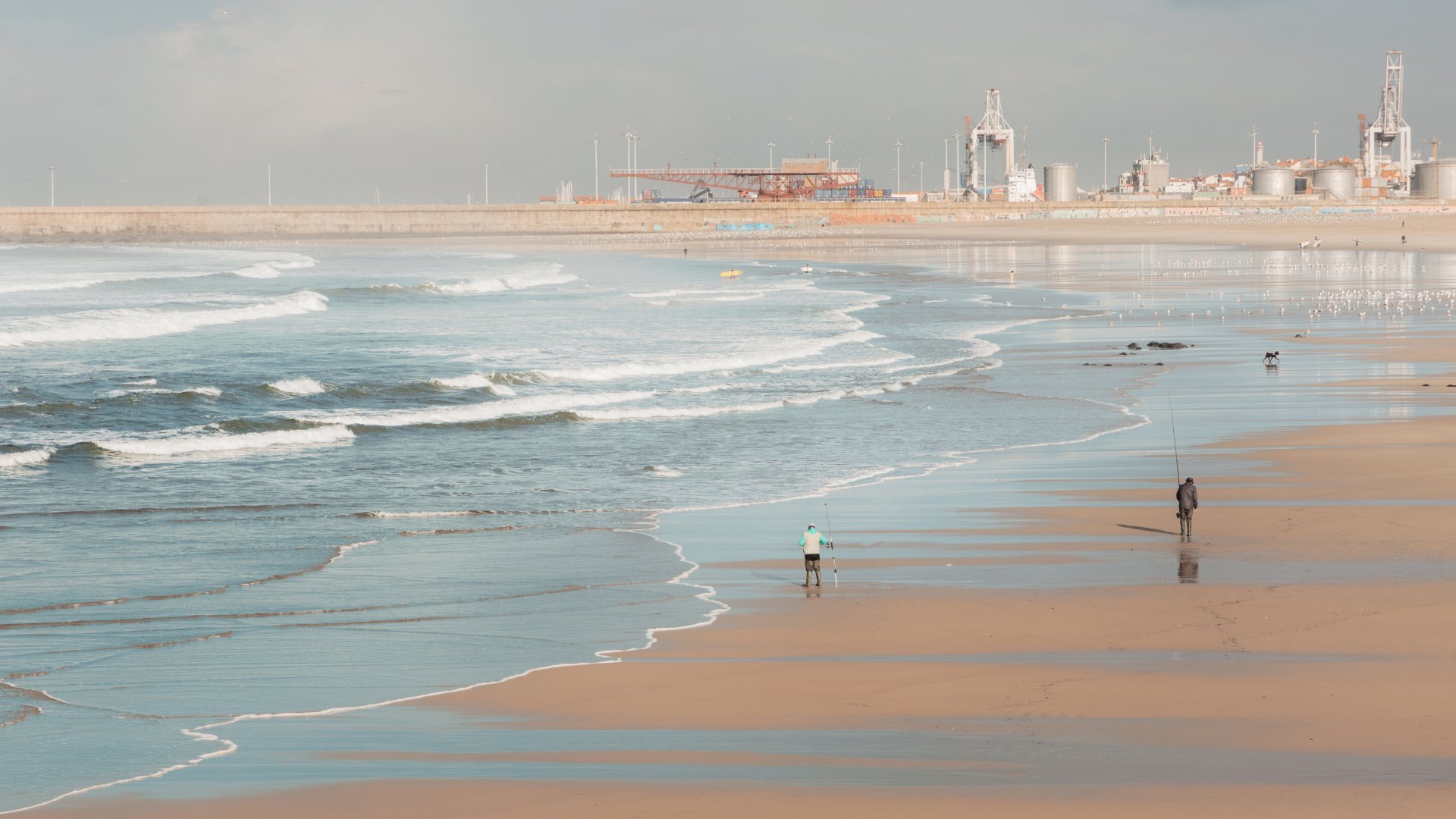 Fishermen on the coast of the ocean Photography - Viktoria Telnova