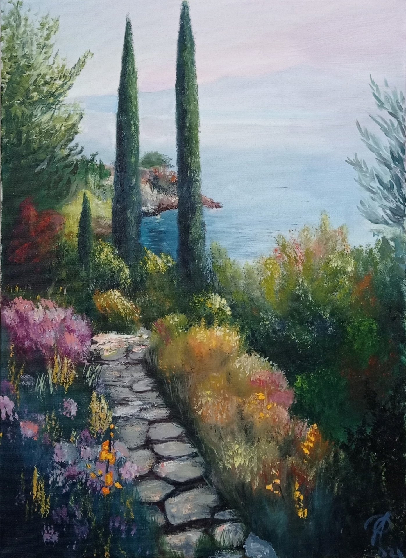 The warmth of the Middle Earth Painting by Yulianna Tulinova