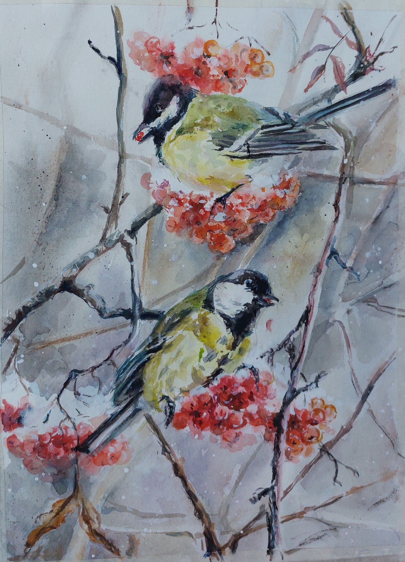 My watercolorsWinter Drawing - Natali Diduh