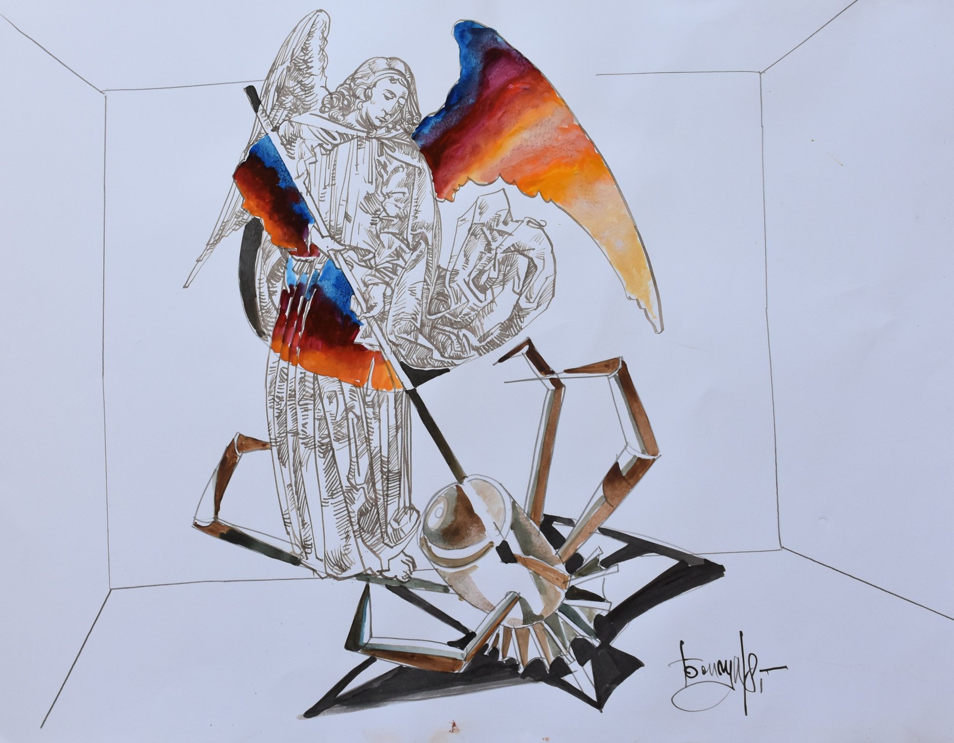 Future Models. Drawing - Roman Bonchuk - Jose Art Gallery