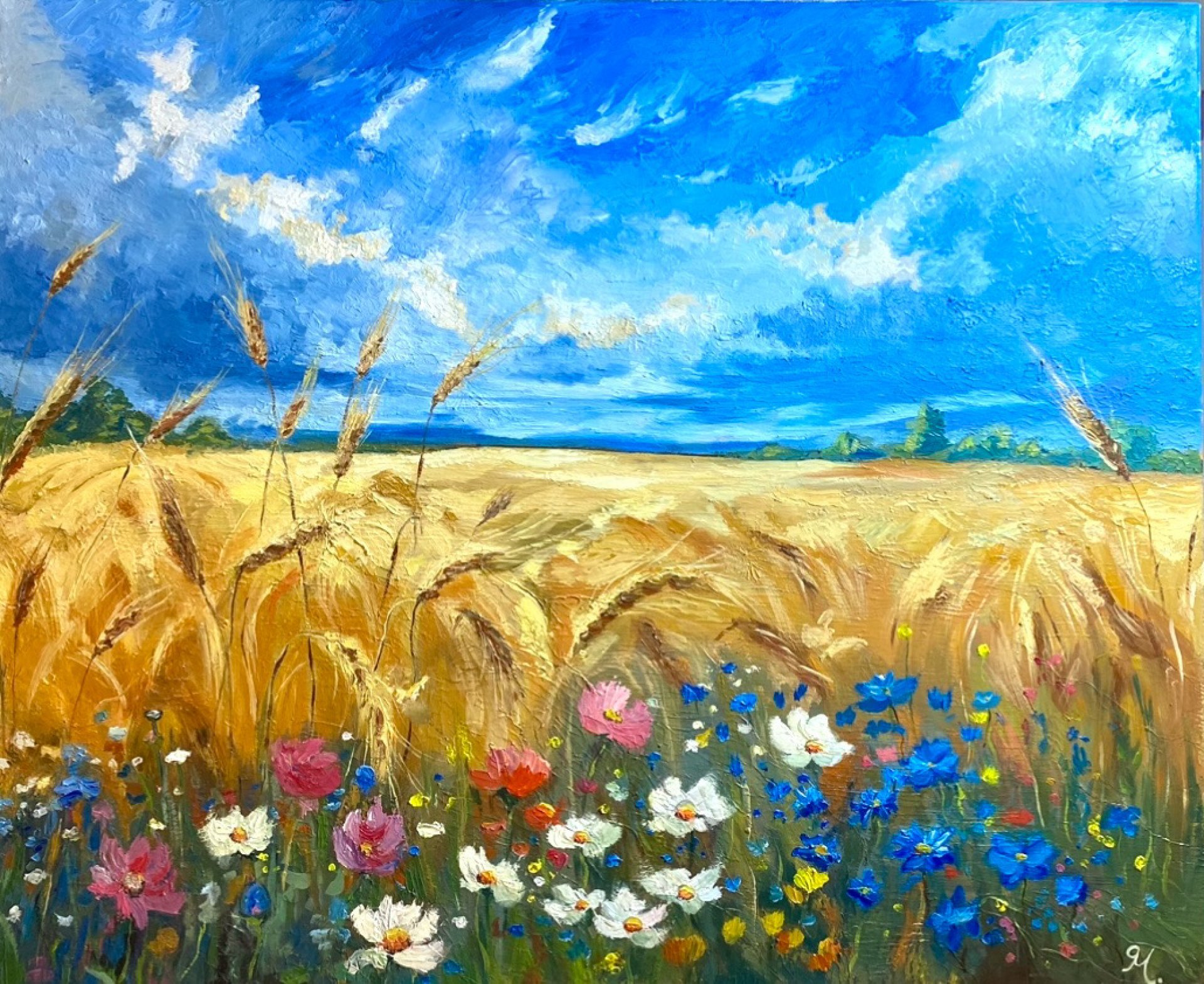 Field Painting by Yana Markovska - Jose Art Gallery