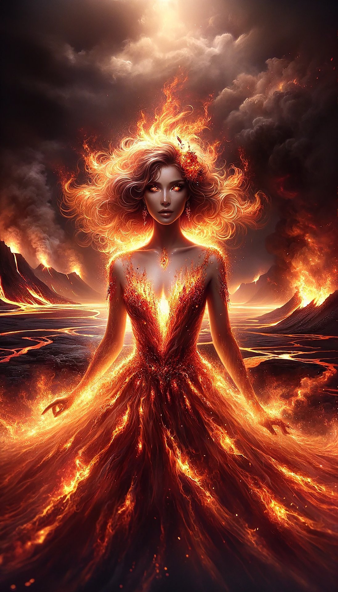 Fire: Elements of Divine Power Digital Art - Praphul Garg
