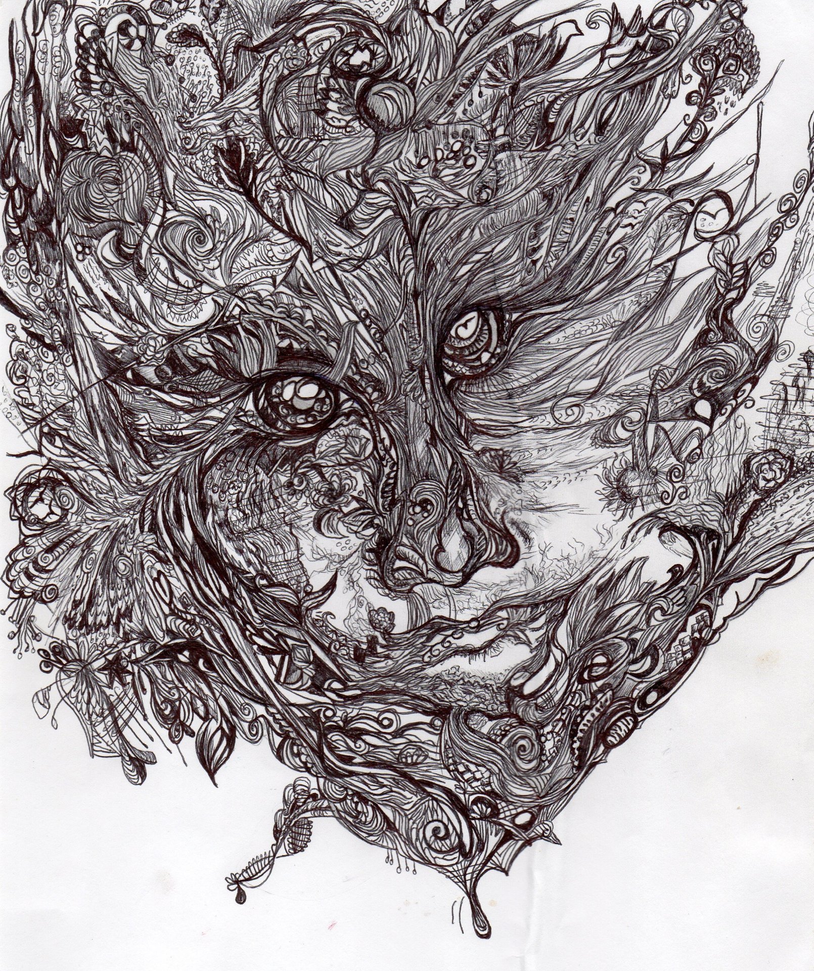 Creature of Forest, forest creature Drawing - Stella-Marie Krampe