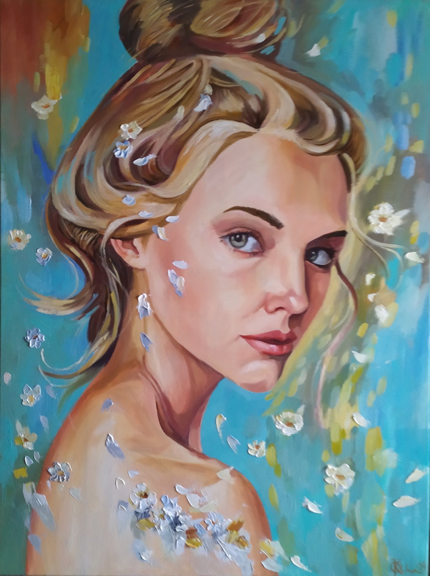 Woman's Tenderness: A Delicate Vision Painting by KOlha