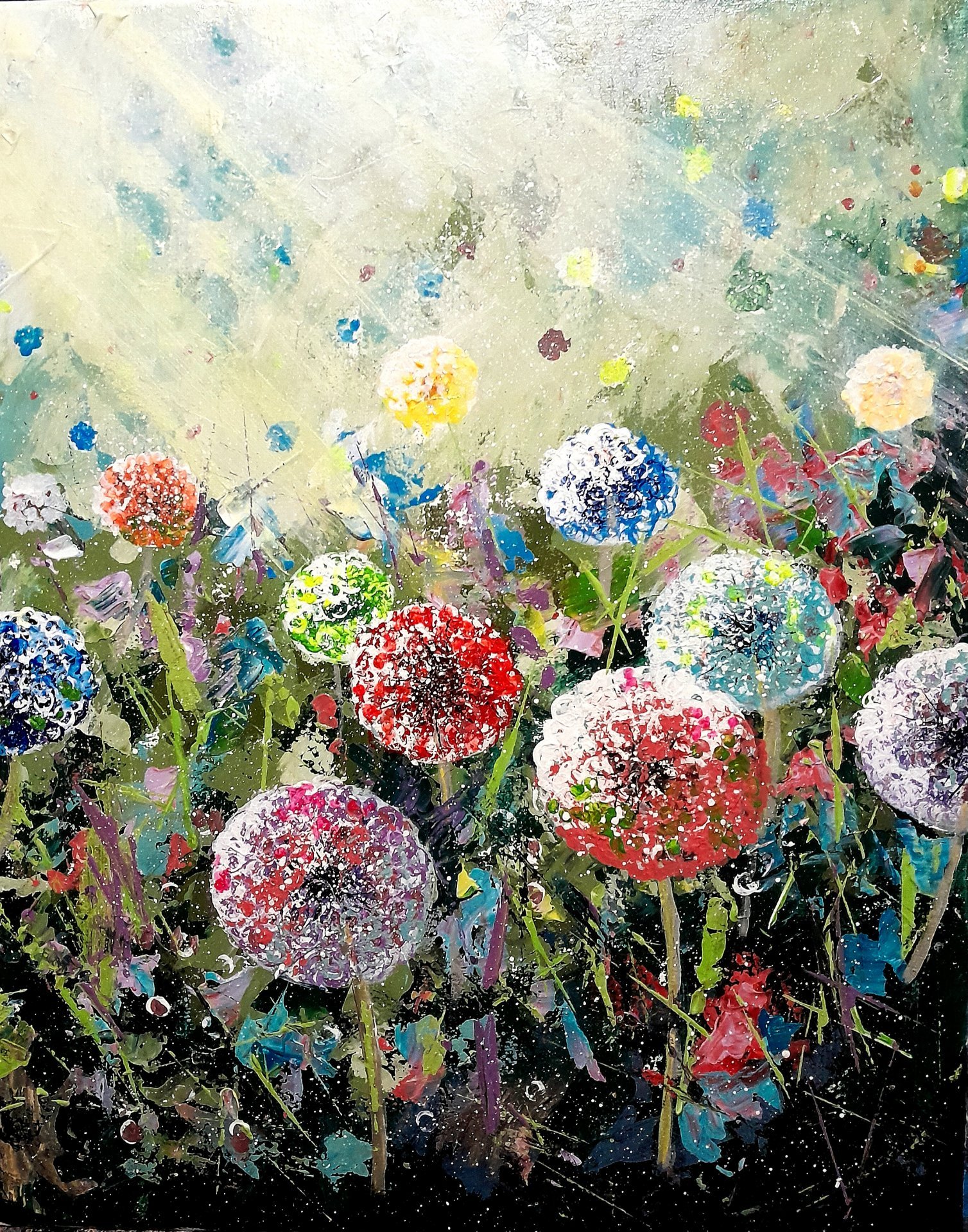 Oil painting Dandelions Painting by Anton Zapotochny(Dovzhenko)