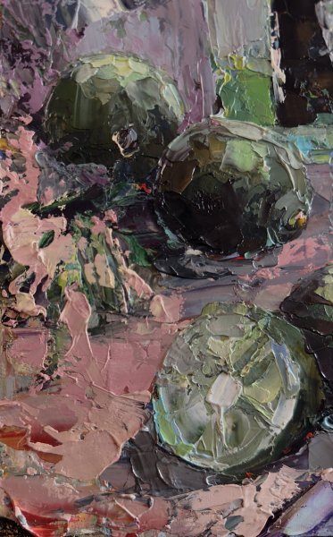 Still Life with Absinthe: Fruit Relax Painting by Oleg Sharapanovsky