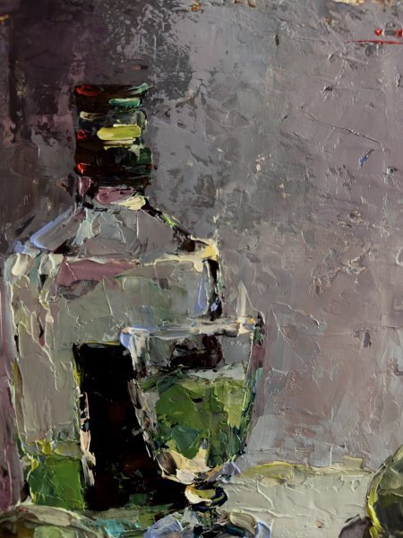 Still Life with Absinthe: Fruit Relax Painting by Oleg Sharapanovsky