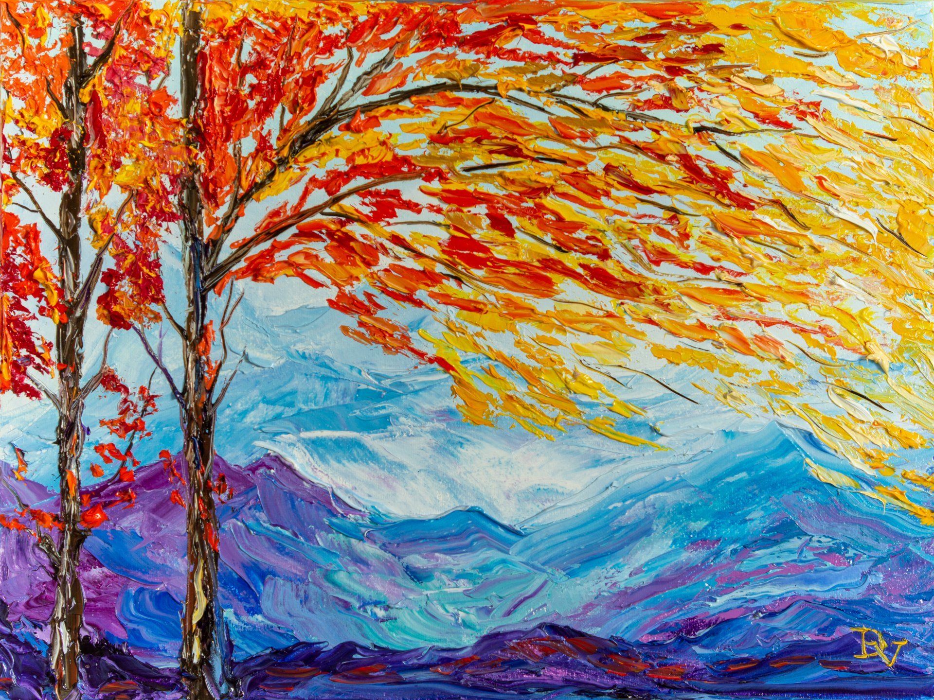 Flame amidst the cold Painting by Vladyslav Durniev