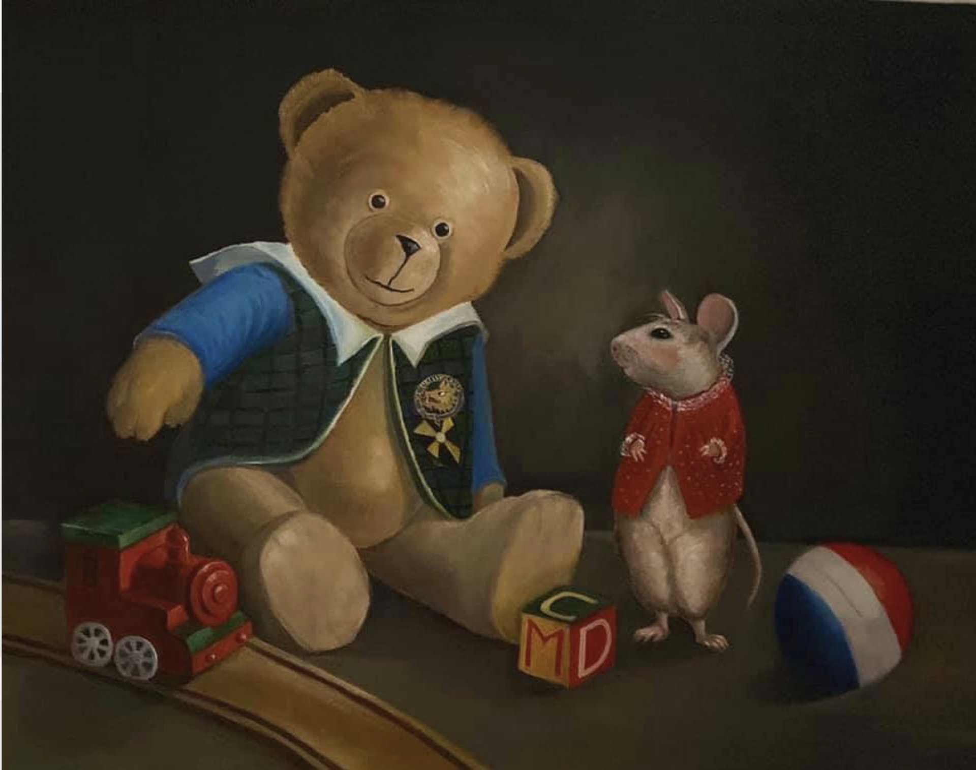 Toys, Toys, Toys: A Playful Journey Painting by Ekaterina Campbell