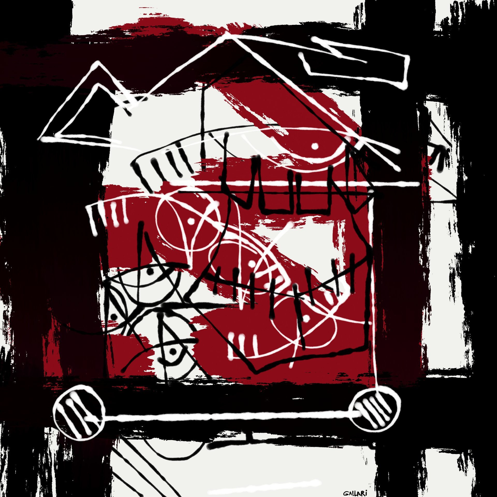 Las paredes tienen ojos y oídos. Arte digital - Konstantin Gallari(Turkov)