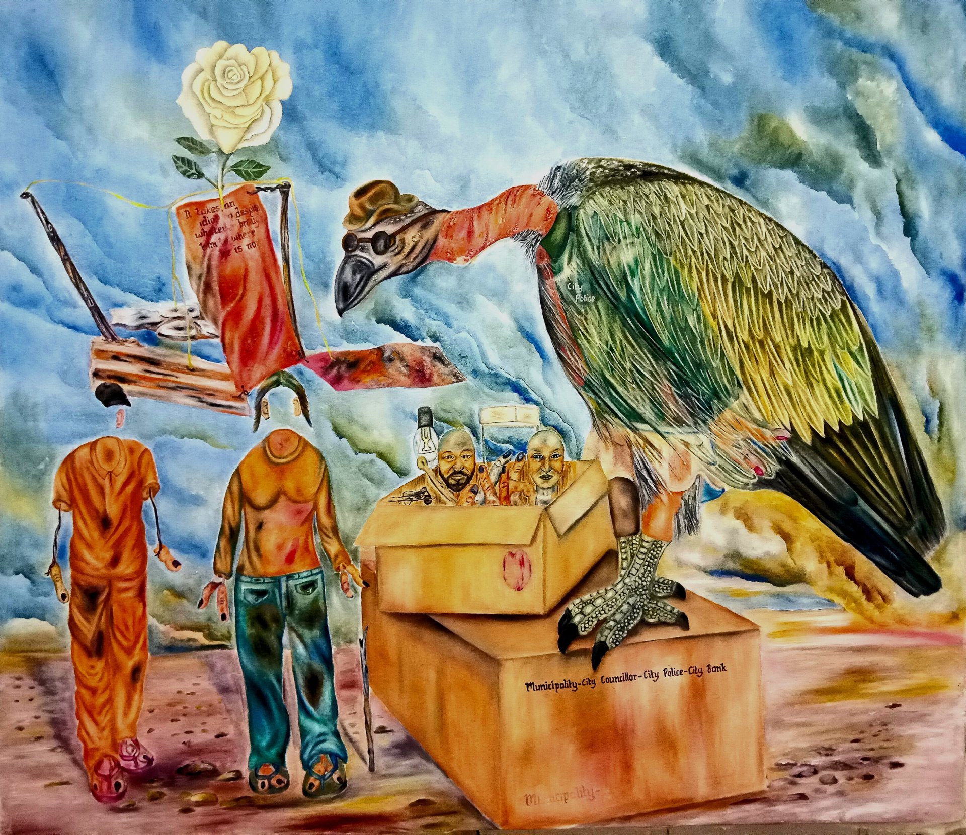 The deceptive looks of evil Painting by leonard abrahams