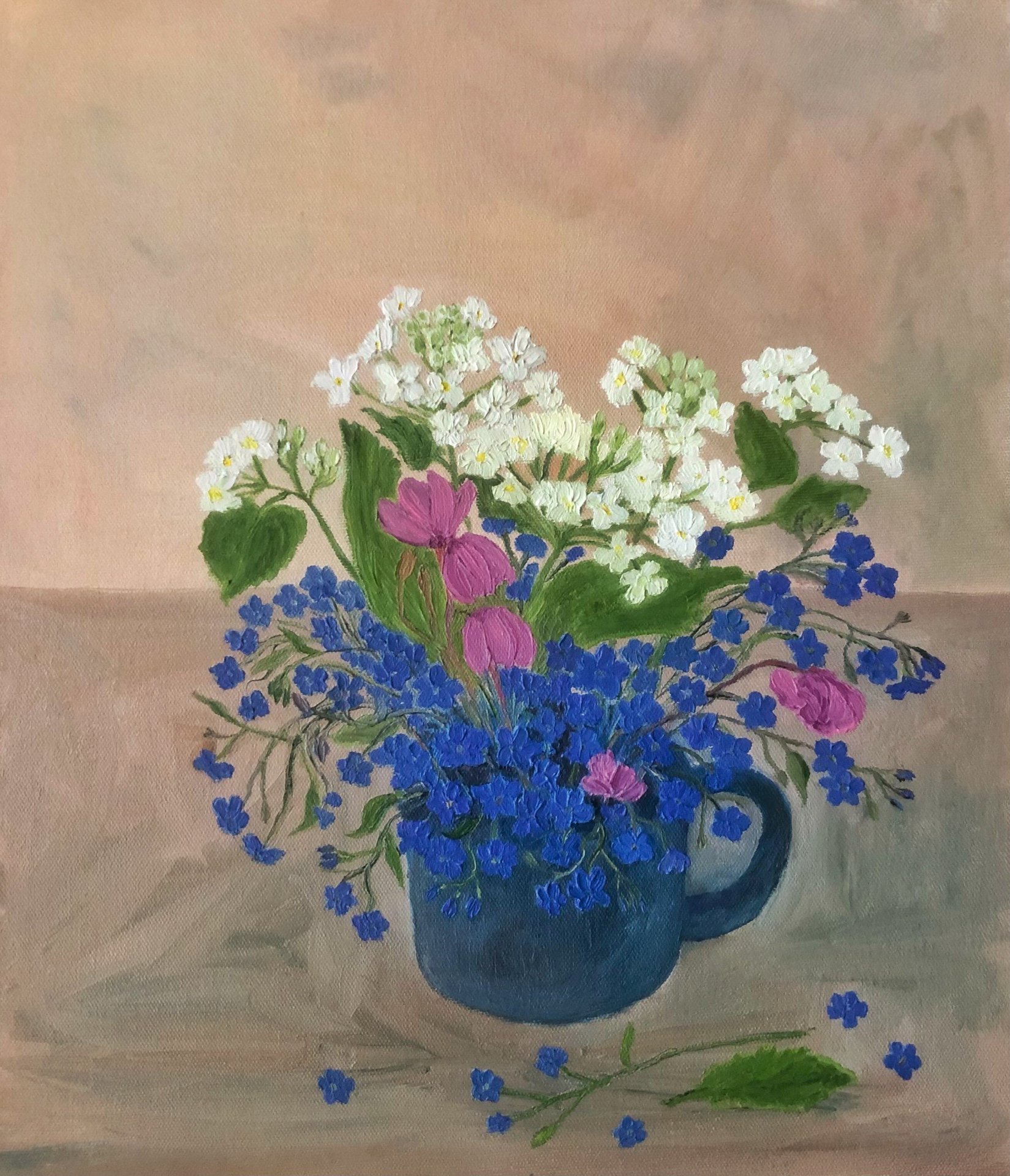 Mountain Spring Flowers Painting by Marina Gorbachova