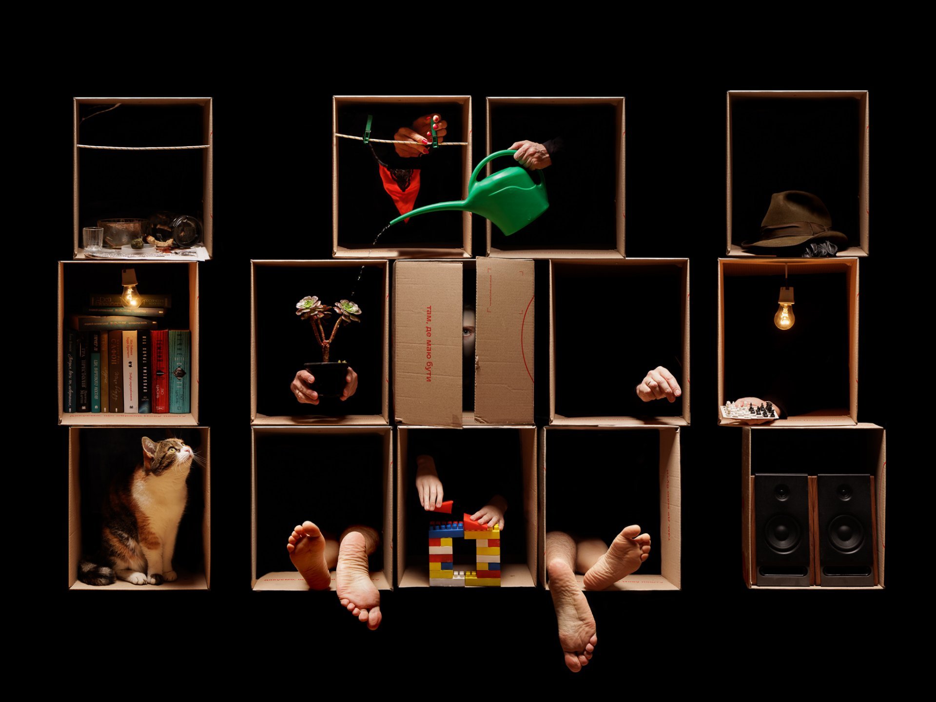 The Boxes Digital Art - Oleksii Kyrychenko