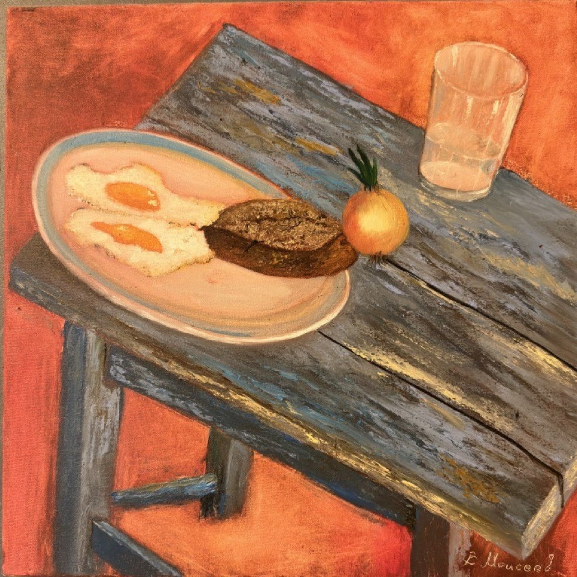 Breakfast Painting by Vasiliy Moiseev - Jose Art Gallery