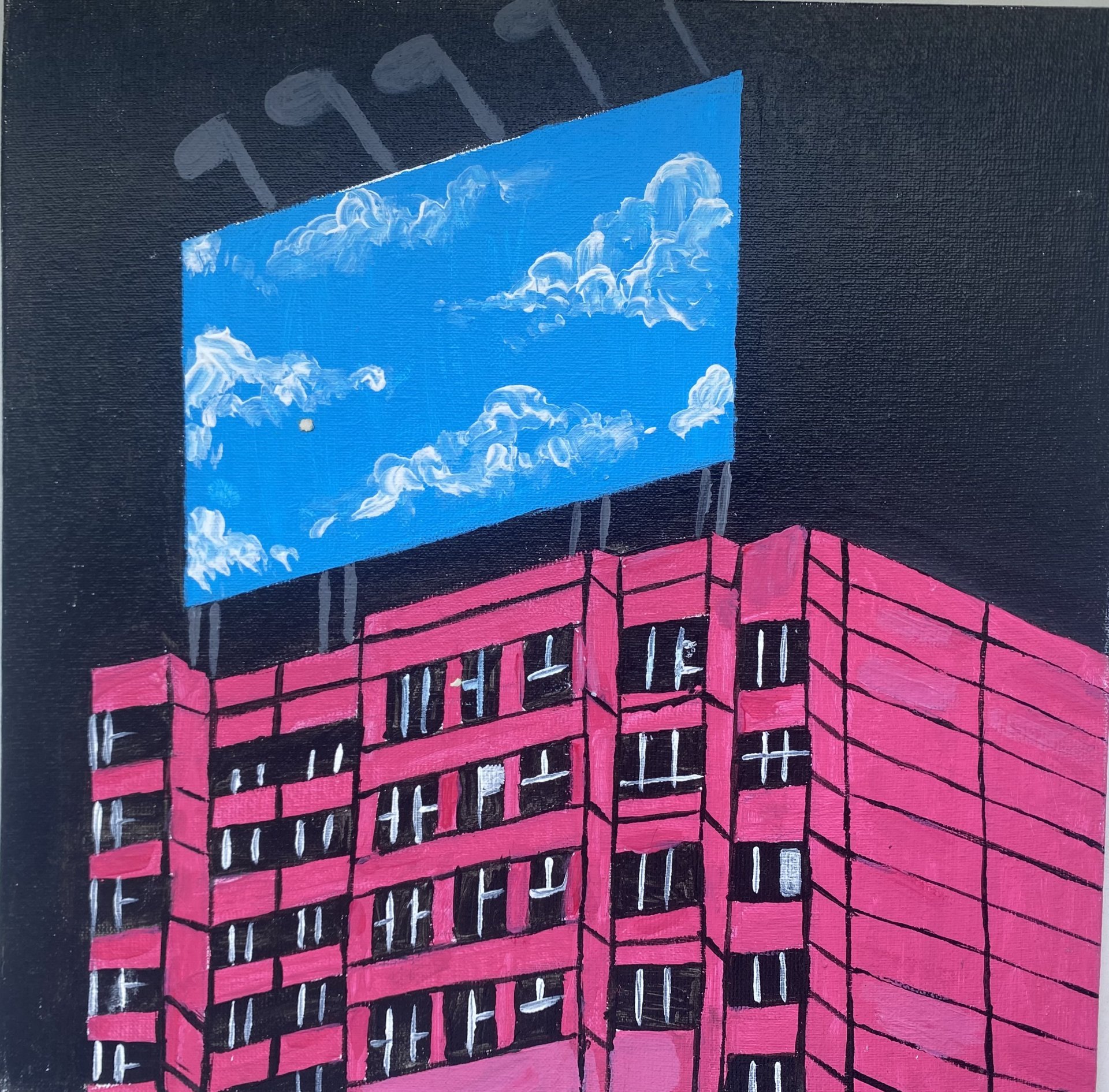 Where is the future Painting by Anastasiya Bezugla