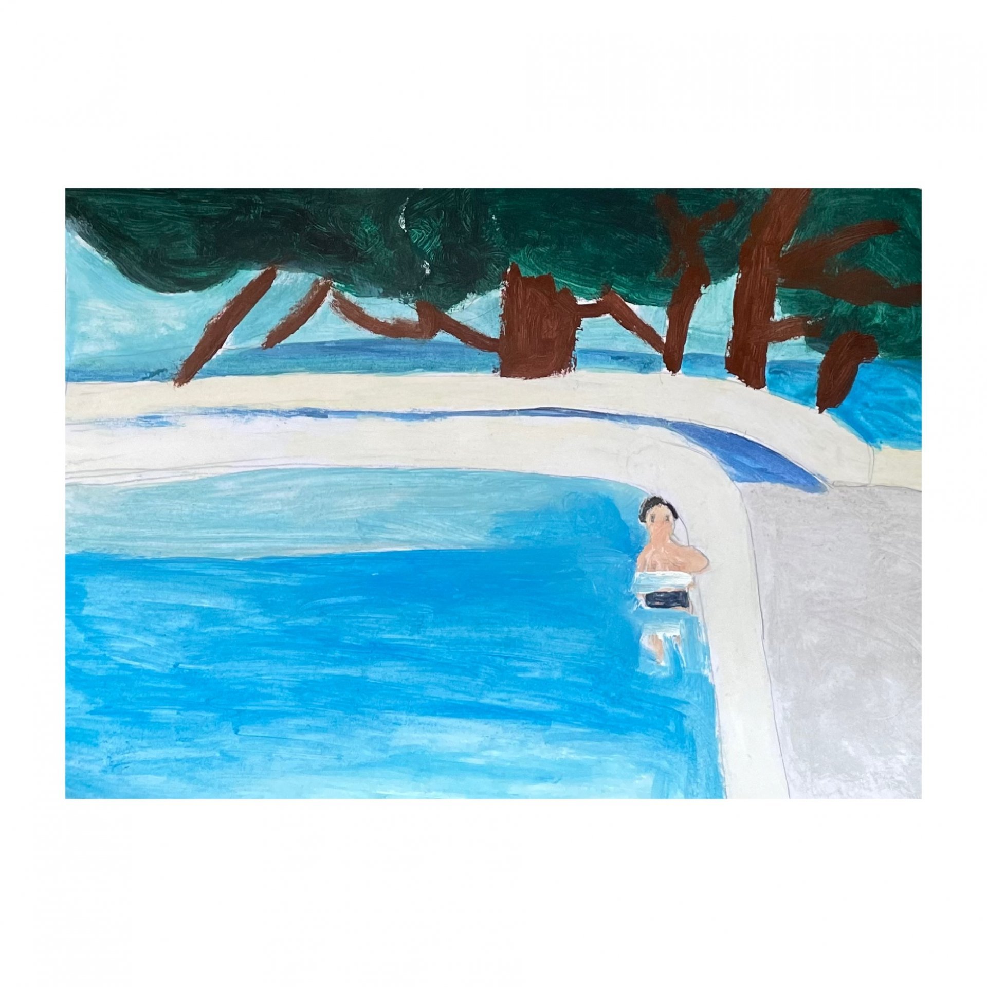 Pool Painting by Irfan Ajvazi - Jose Art Gallery