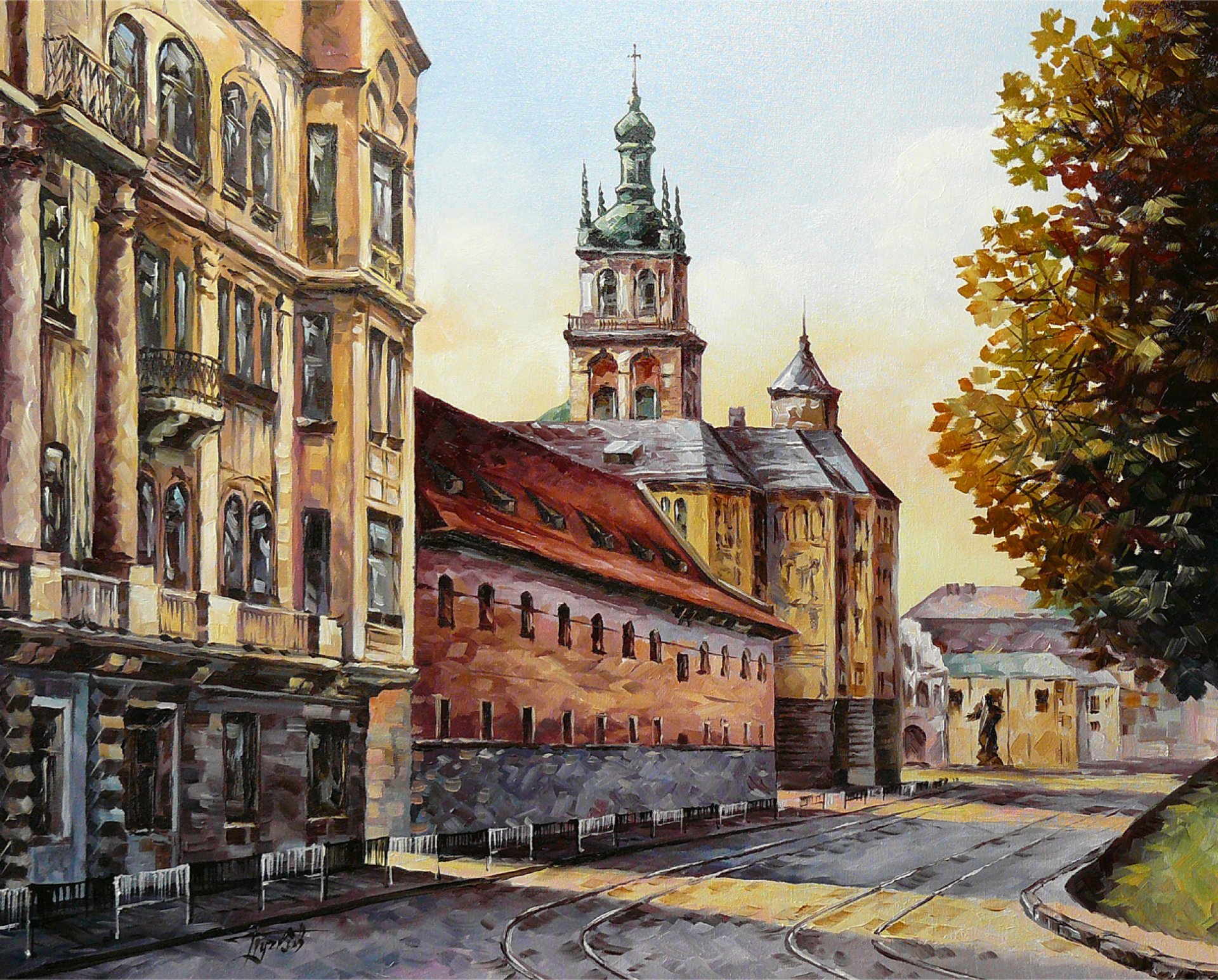 Spirit of Old Lviv Painting by Denis Puchkov