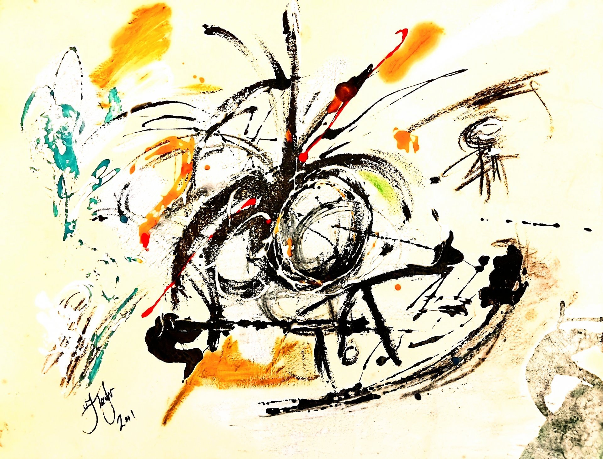 Dance of Colors: Abstract Energy Painting by Jacqui Taylor