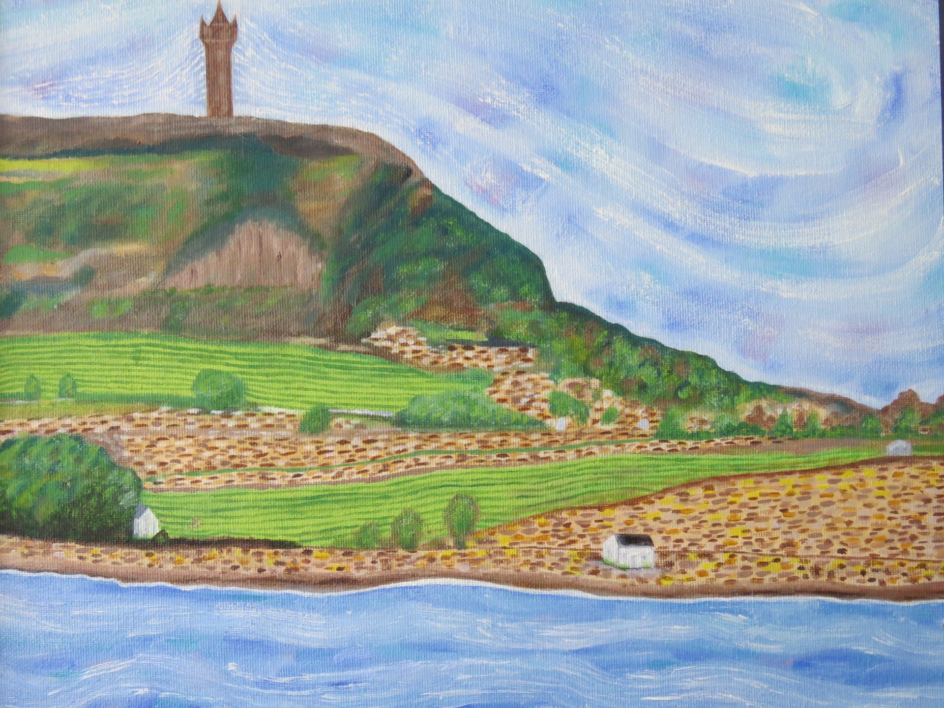 Scrabo Tower: Spring's Embrace Painting by GEOFF WARKE