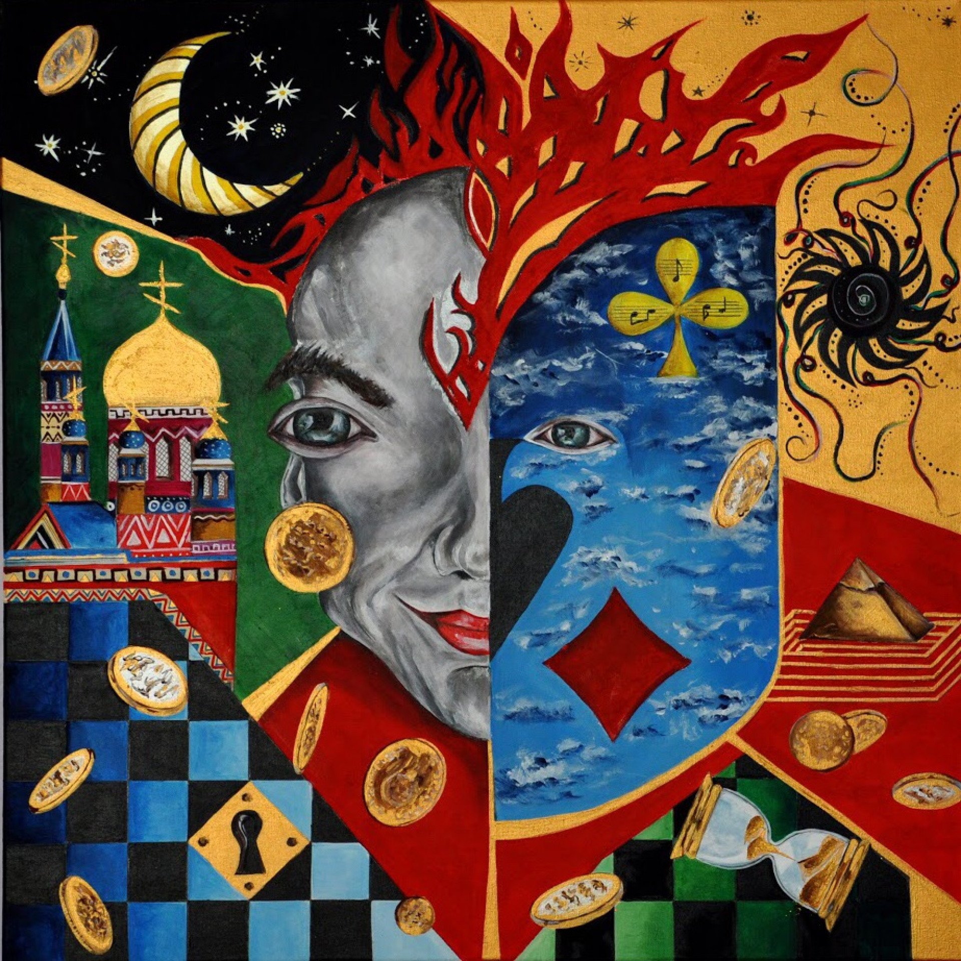 Smile of fate Painting by Alexandra Crystal