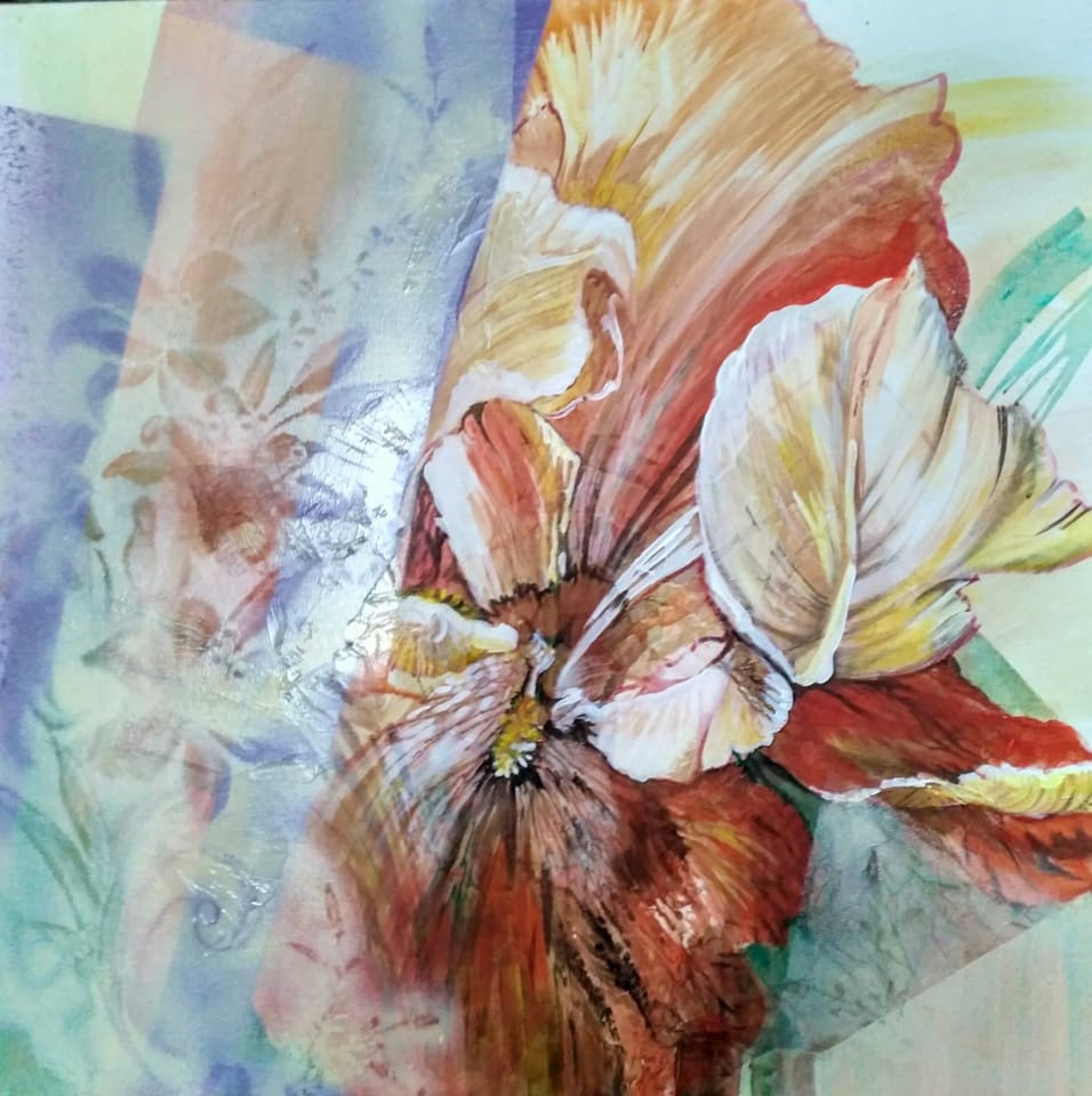 Iris Painting by Yaroslawa Popowych - Jose Art Gallery