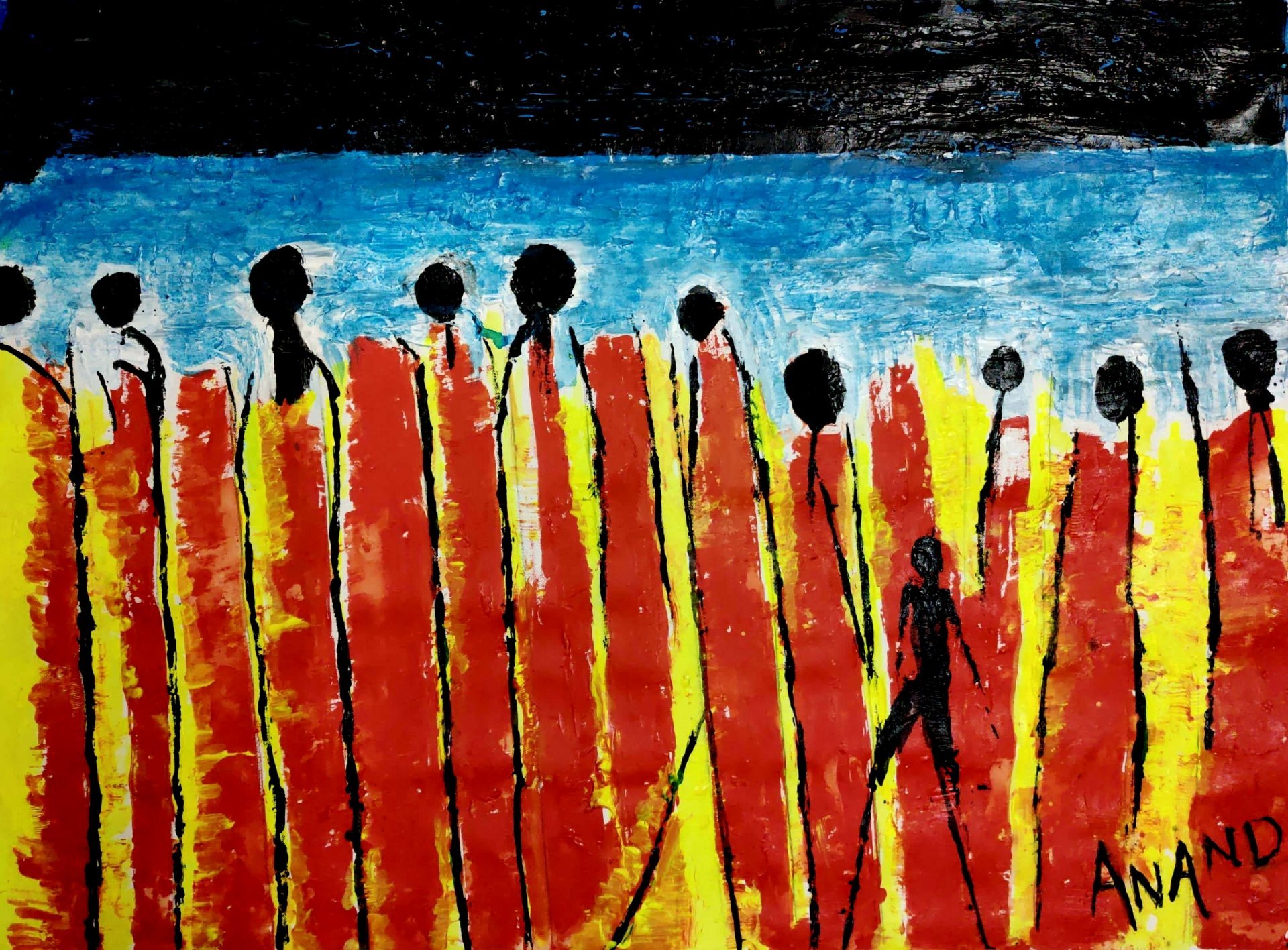 PURE ABSTRACT-1 Painting by ANAND MANCHIRAJU