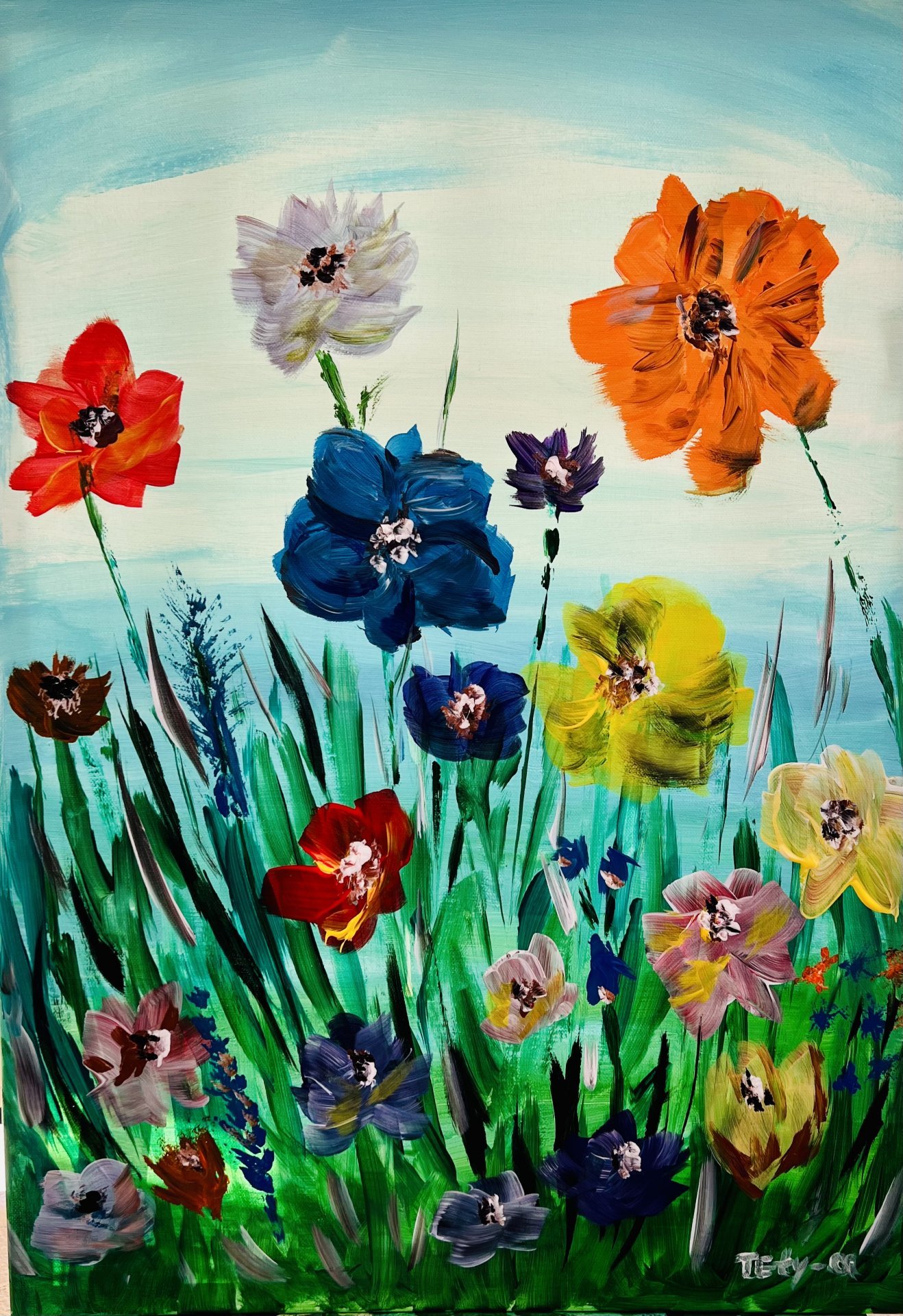 Summer meadow Painting by Tetyana Uhlin - Jose Art Gallery