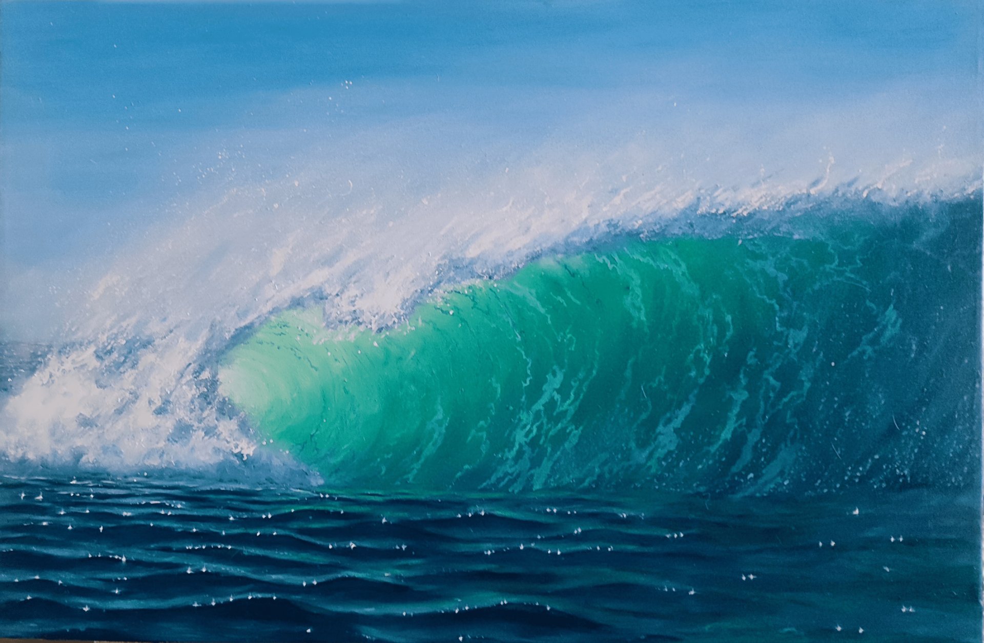 Ocean Waves: Nature's Mastery Painting by ArKo
