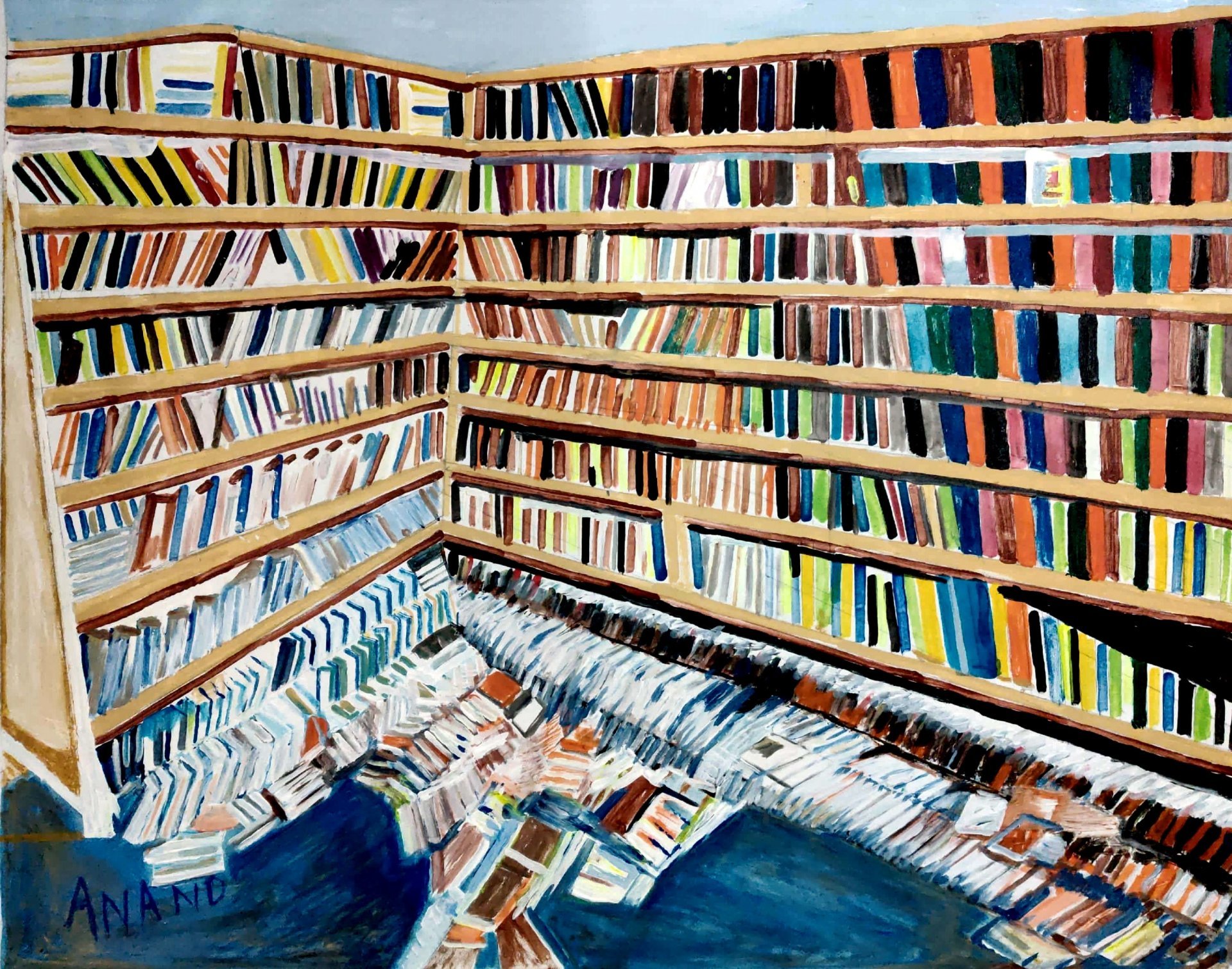 OCEAN OF KNOWLEDGE Painting by ANAND MANCHIRAJU