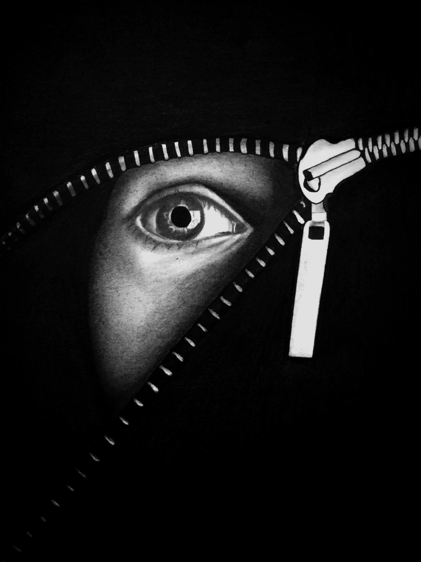 Hide and seek in the dark Drawing - Natalia Semenenko