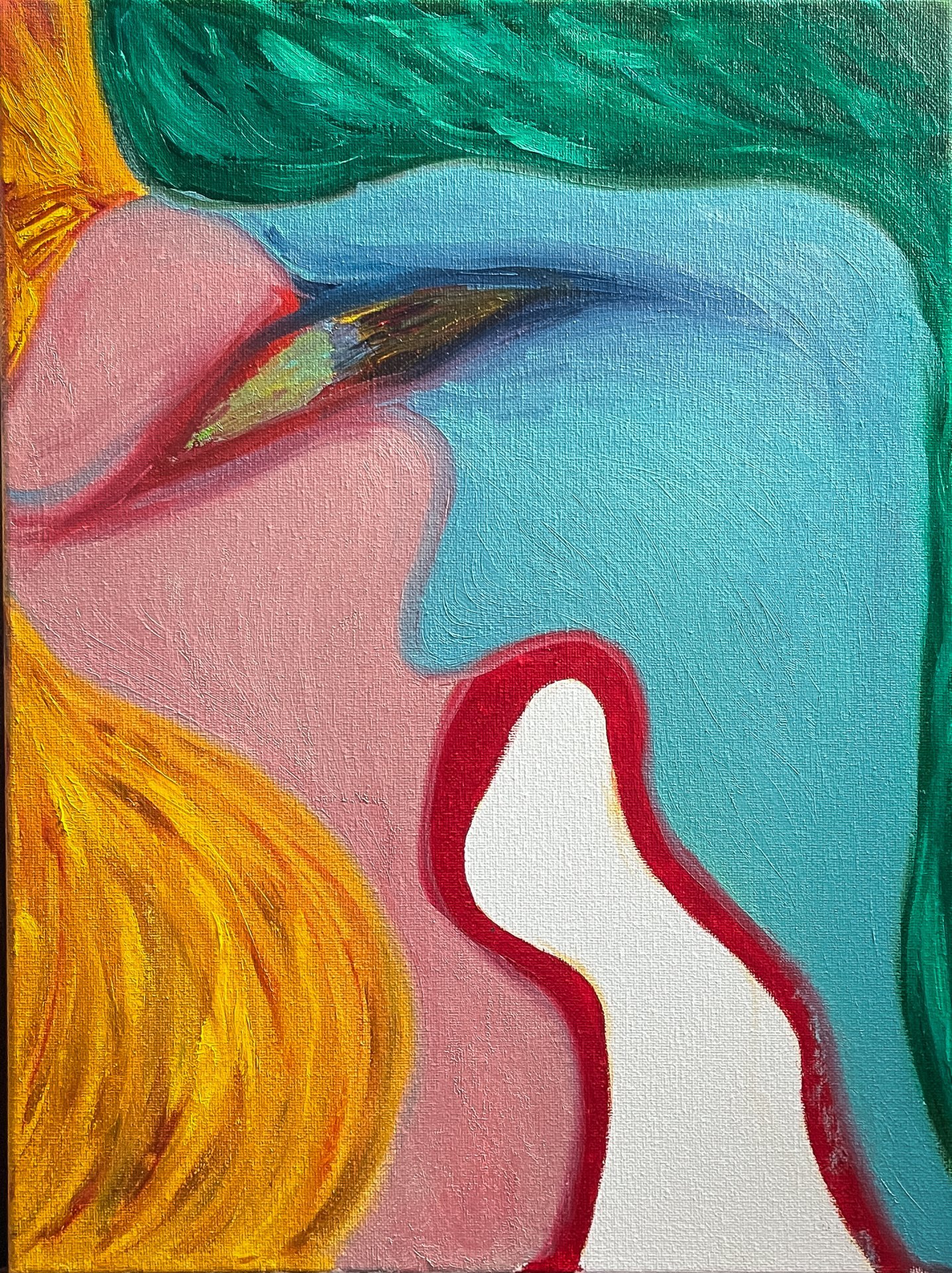 Osculum (A kiss) Painting by S.B. - Jose Art Gallery