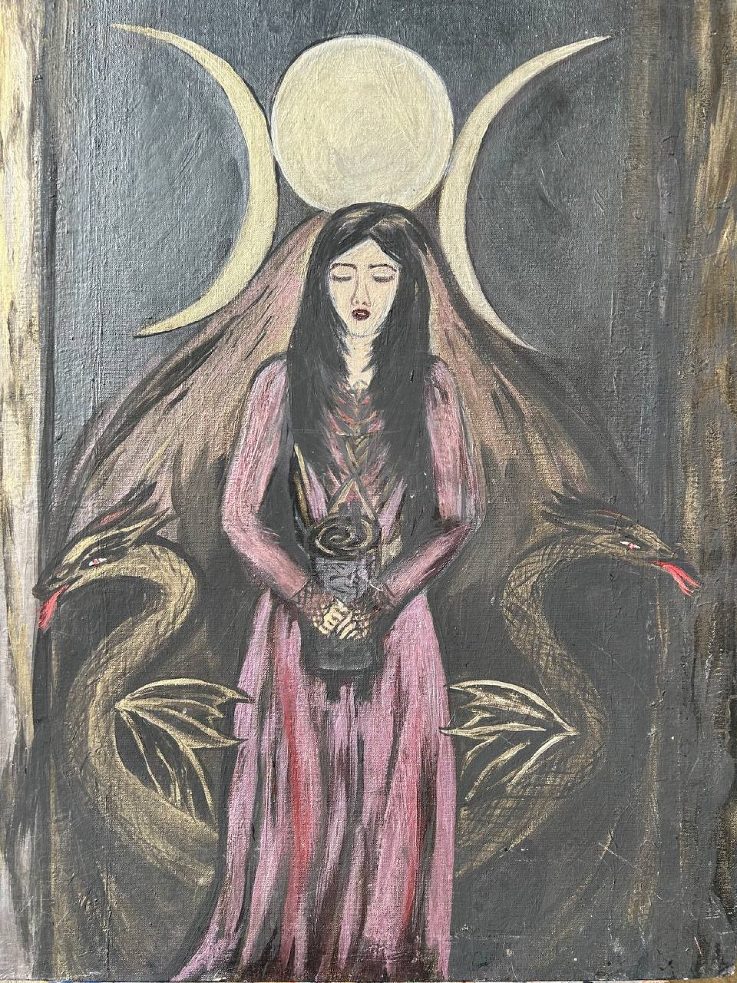 Priestess: Divine Power Painting by Taro Torska