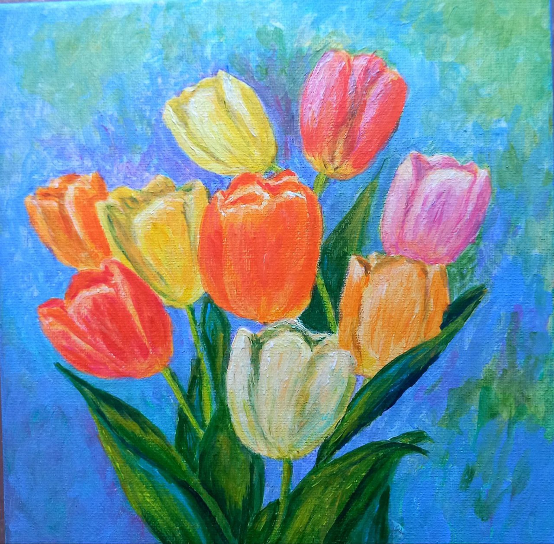 Tulips Painting by Nataliya Loginova - Jose Art Gallery