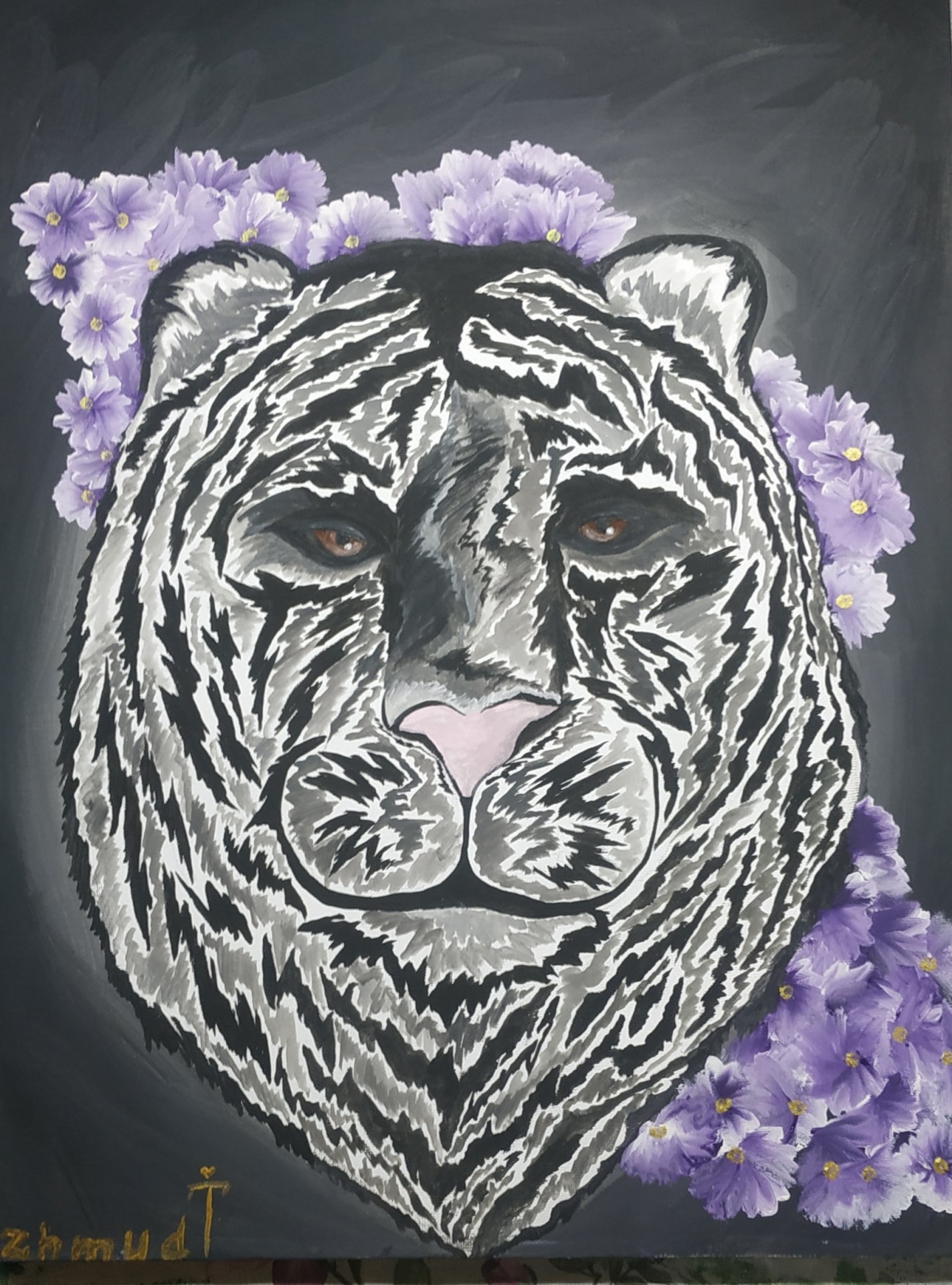 Mystic Tiger: Style and Traditions Painting by Tetyana Jmud