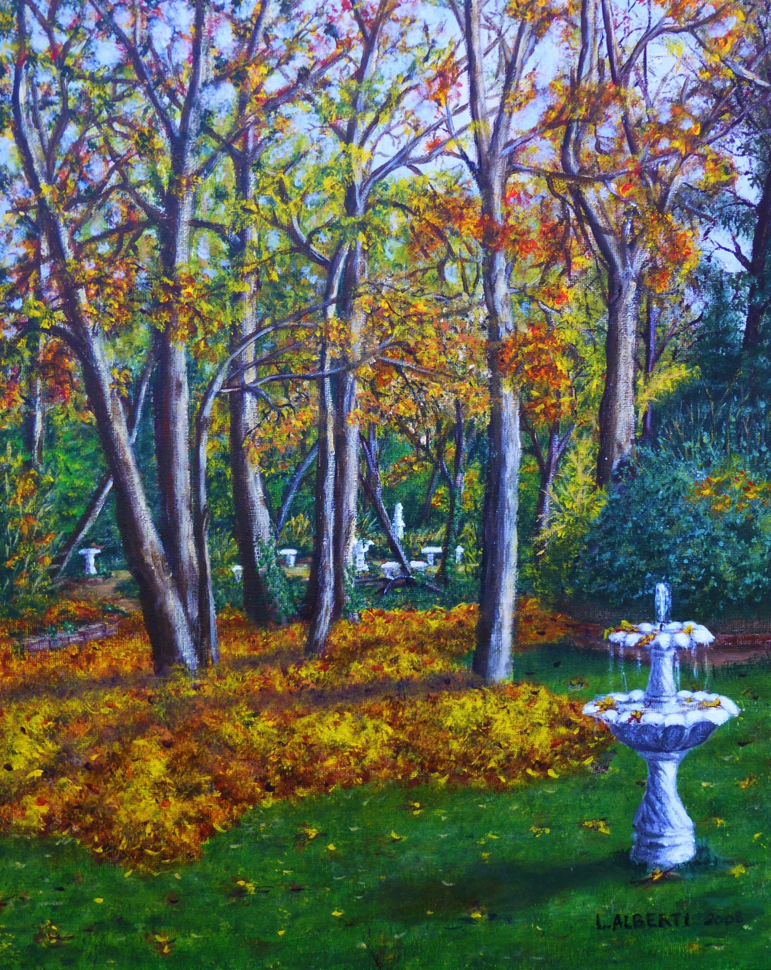 Edgewood in autunno: un viaggio stagionale Painting by Lucia Alberti