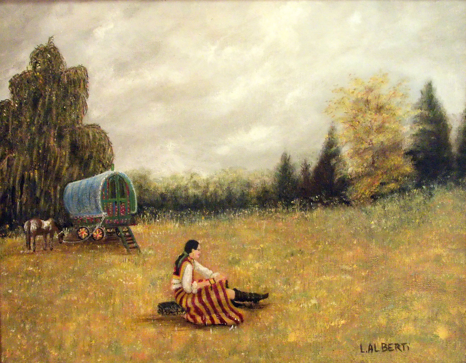 Mulher Cigana: Campos do Pensamento Sculpture - Lucia Alberti