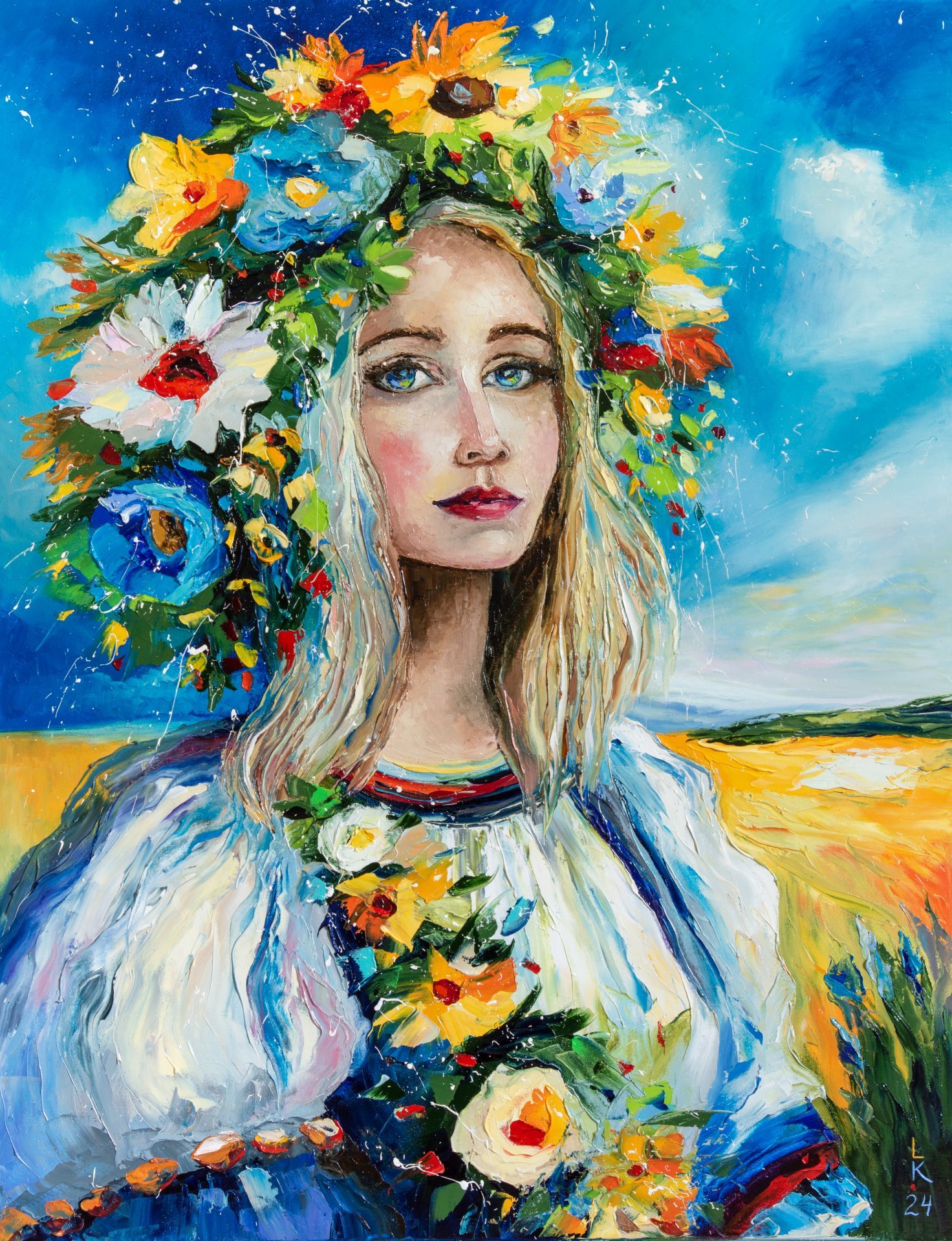 Ukrainian woman Painting by Liubov Kuptsova